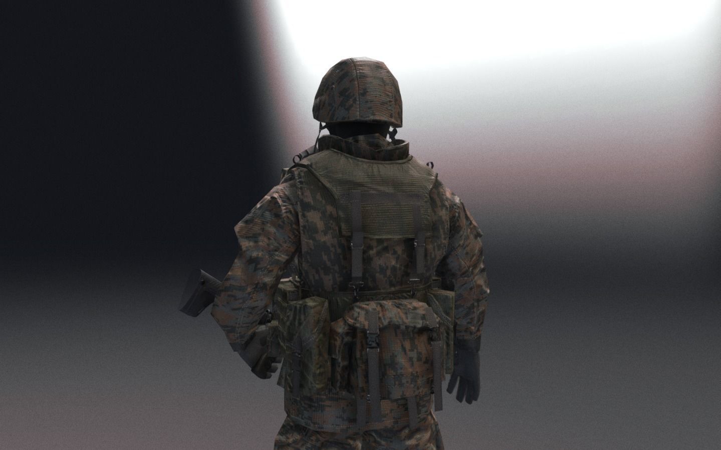 Soldier Gas Mask 3D model rigged | CGTrader