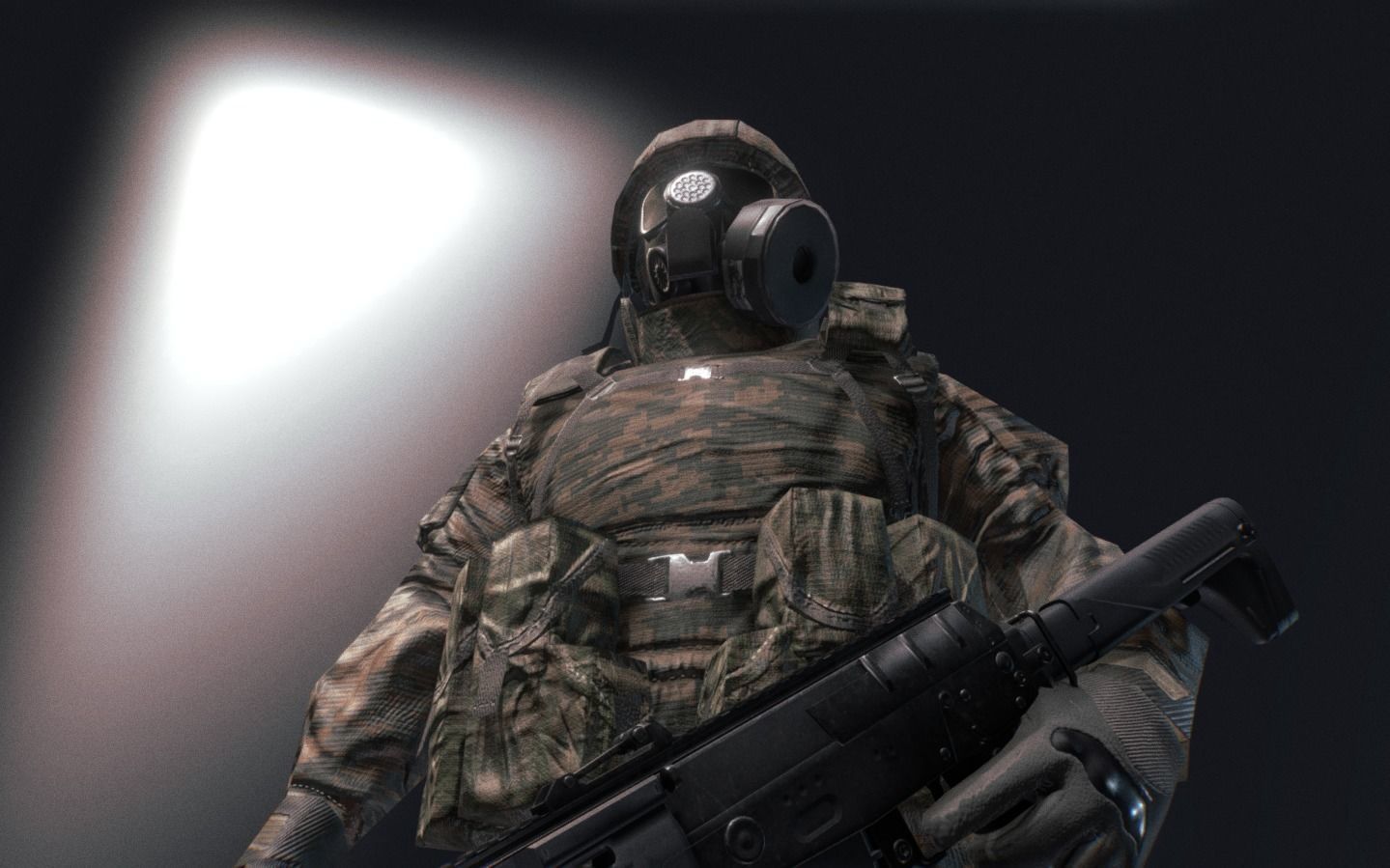 Soldier Gas Mask 3D model rigged | CGTrader