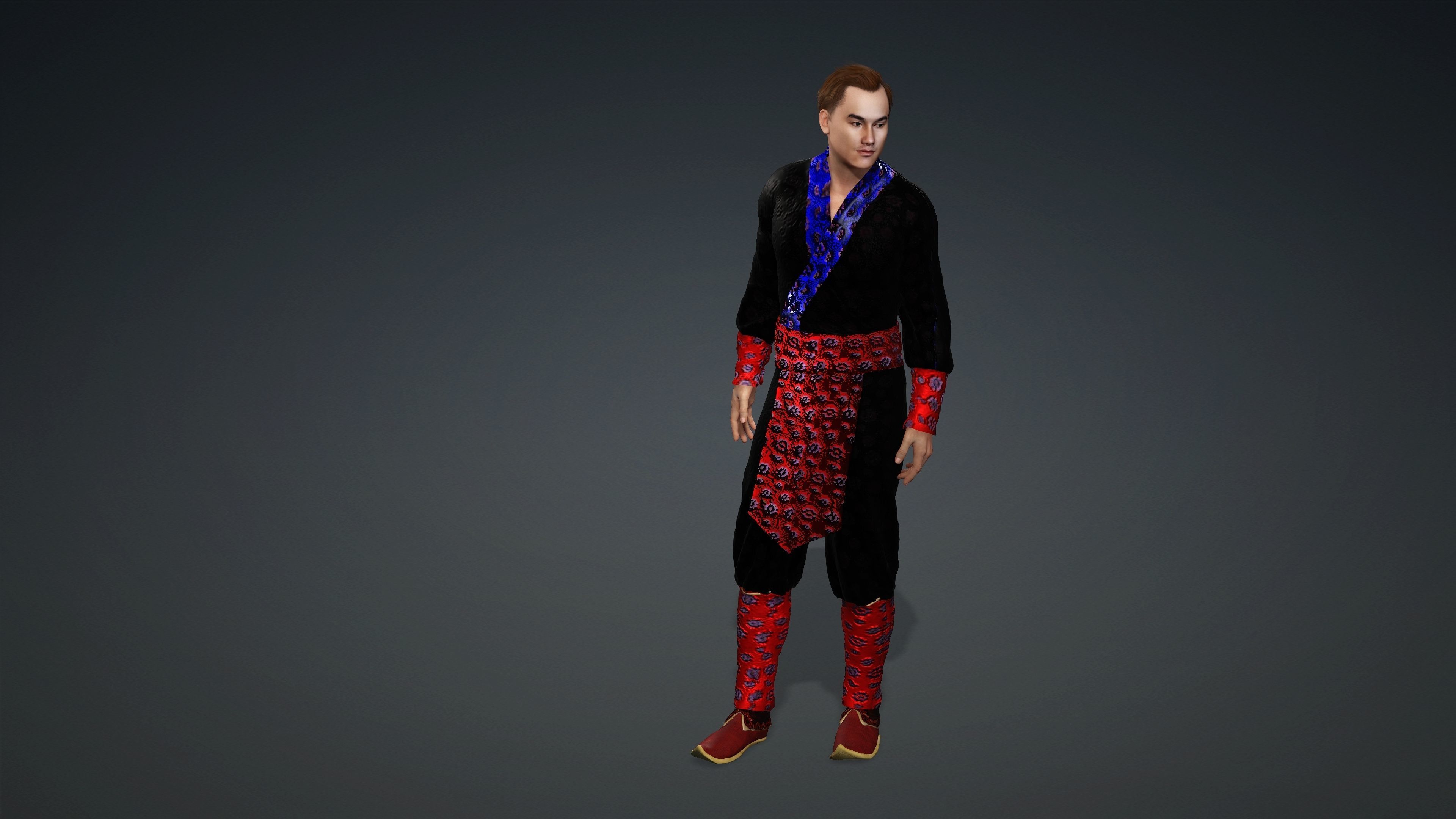 hmong fashion txiv neej suit 3D model | CGTrader