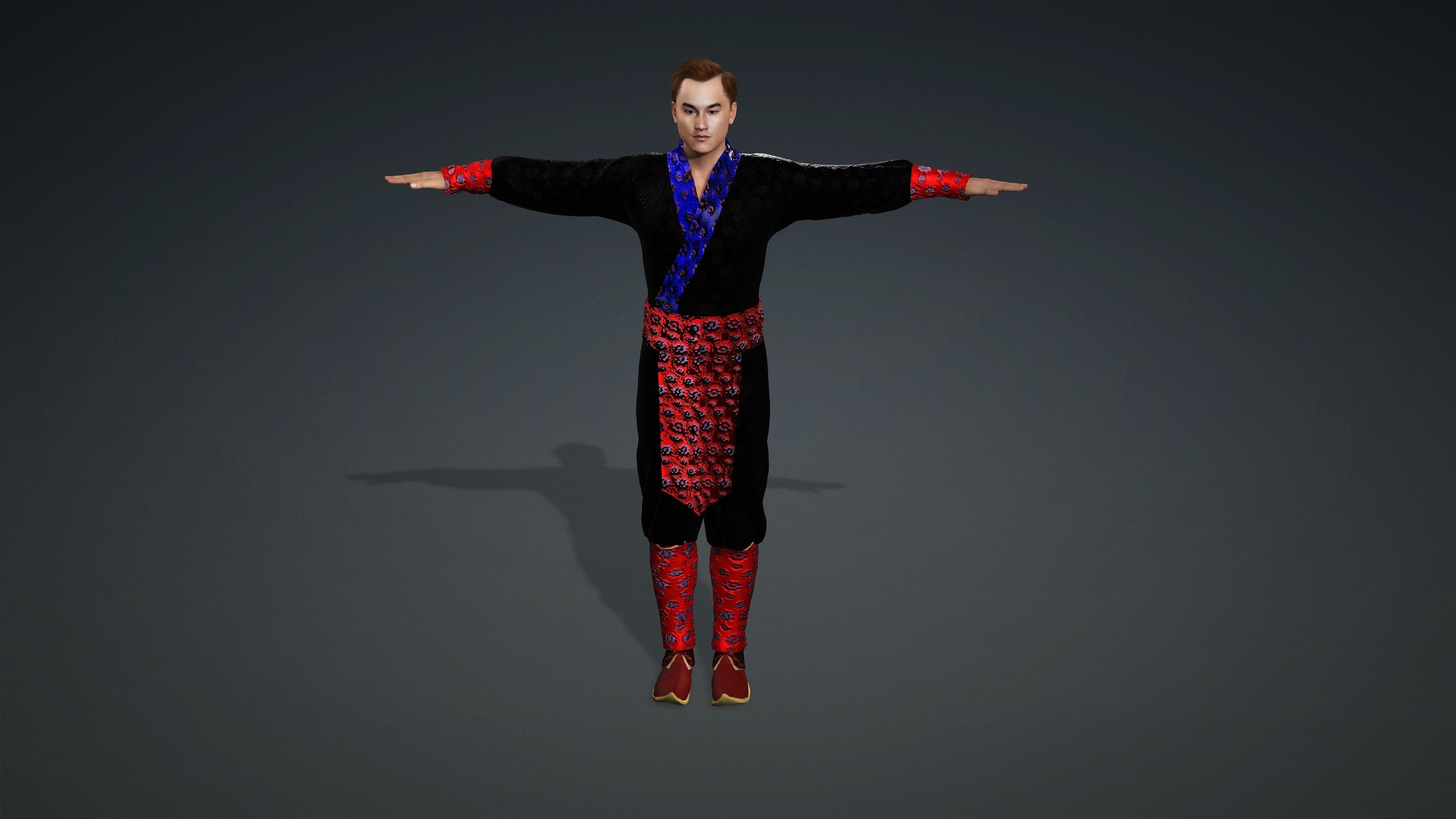 hmong fashion txiv neej suit 3D model | CGTrader