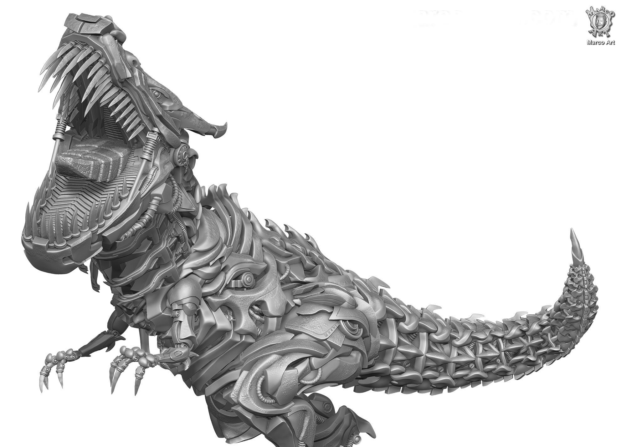 T Rex Transformer stl file 3D model 3D printable | CGTrader