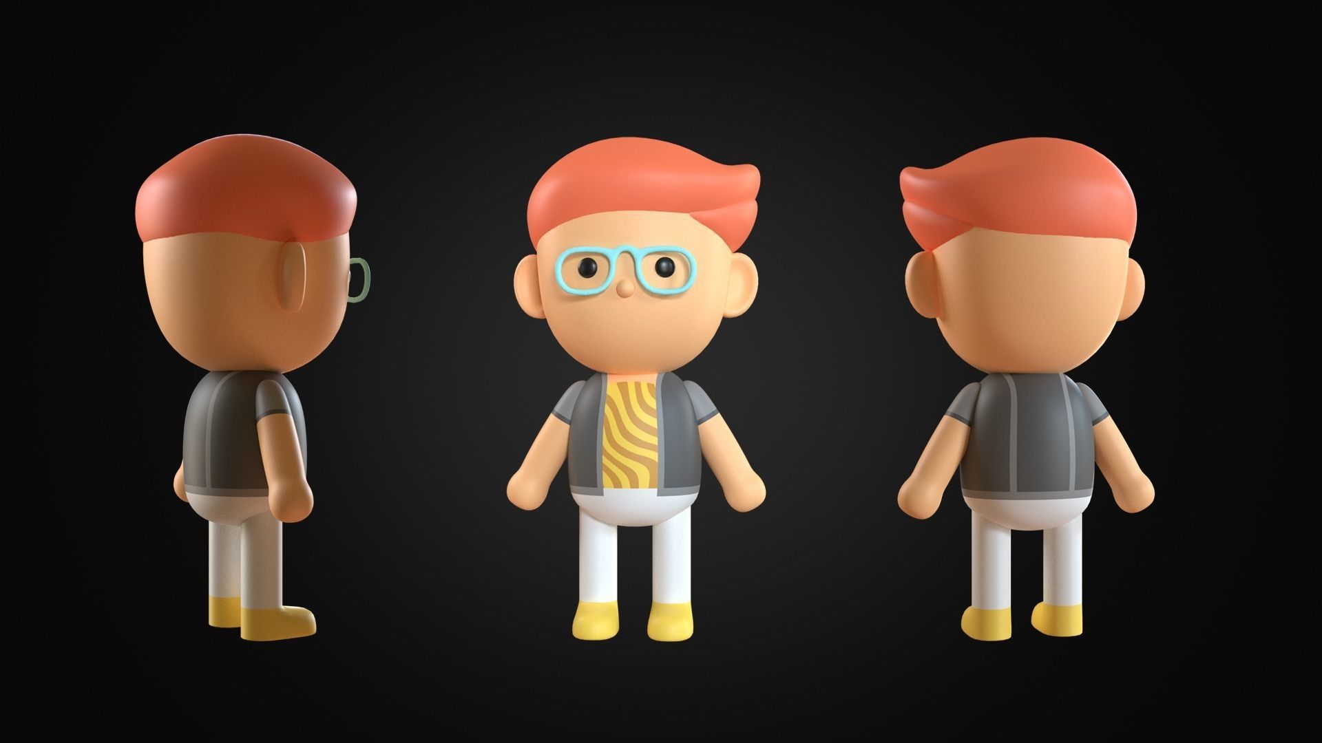 CARTOON CHARACTERS PACK 3D model animated rigged | CGTrader