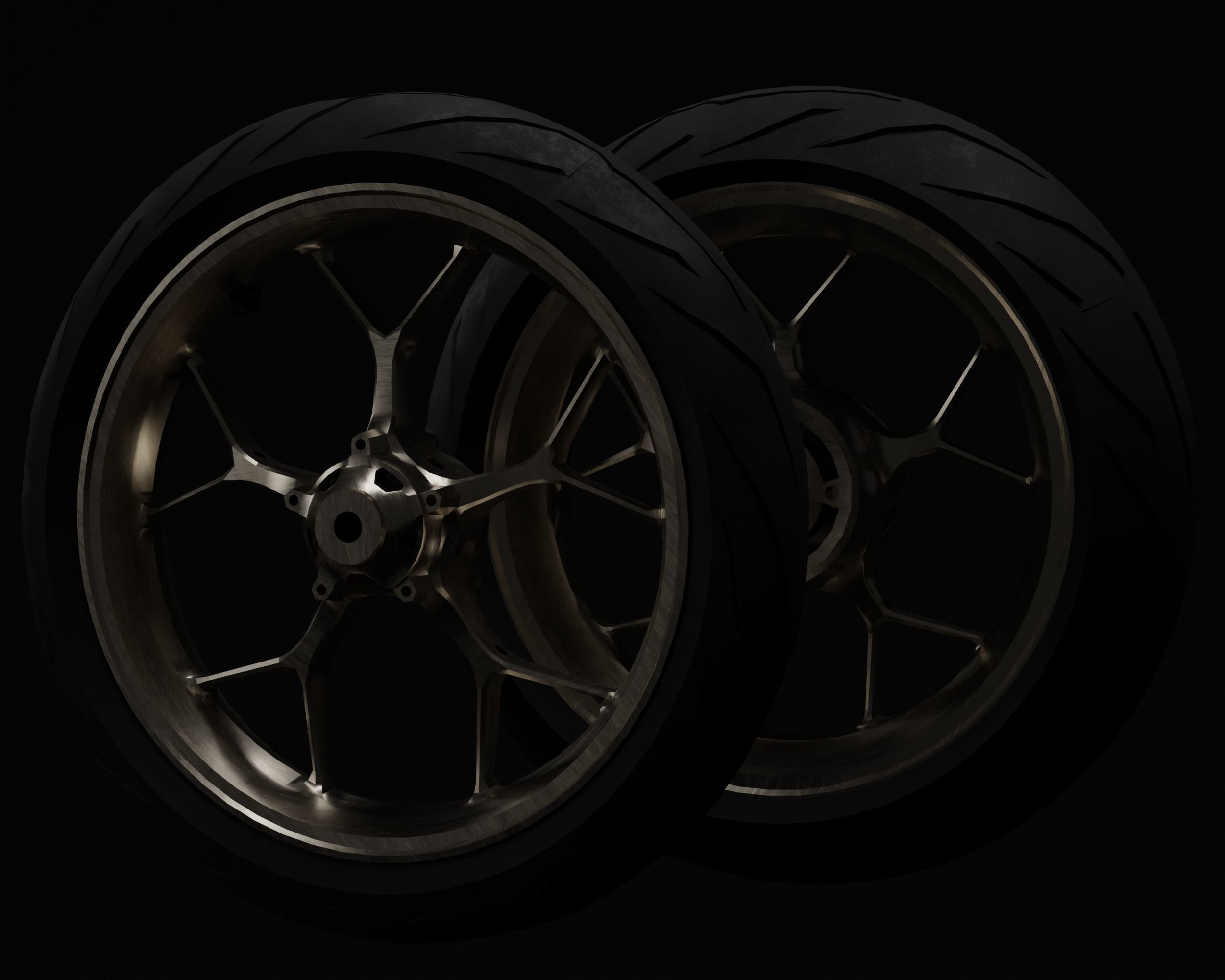 Motorcycle Wheel with tires free VR / AR / low-poly 3D model | CGTrader