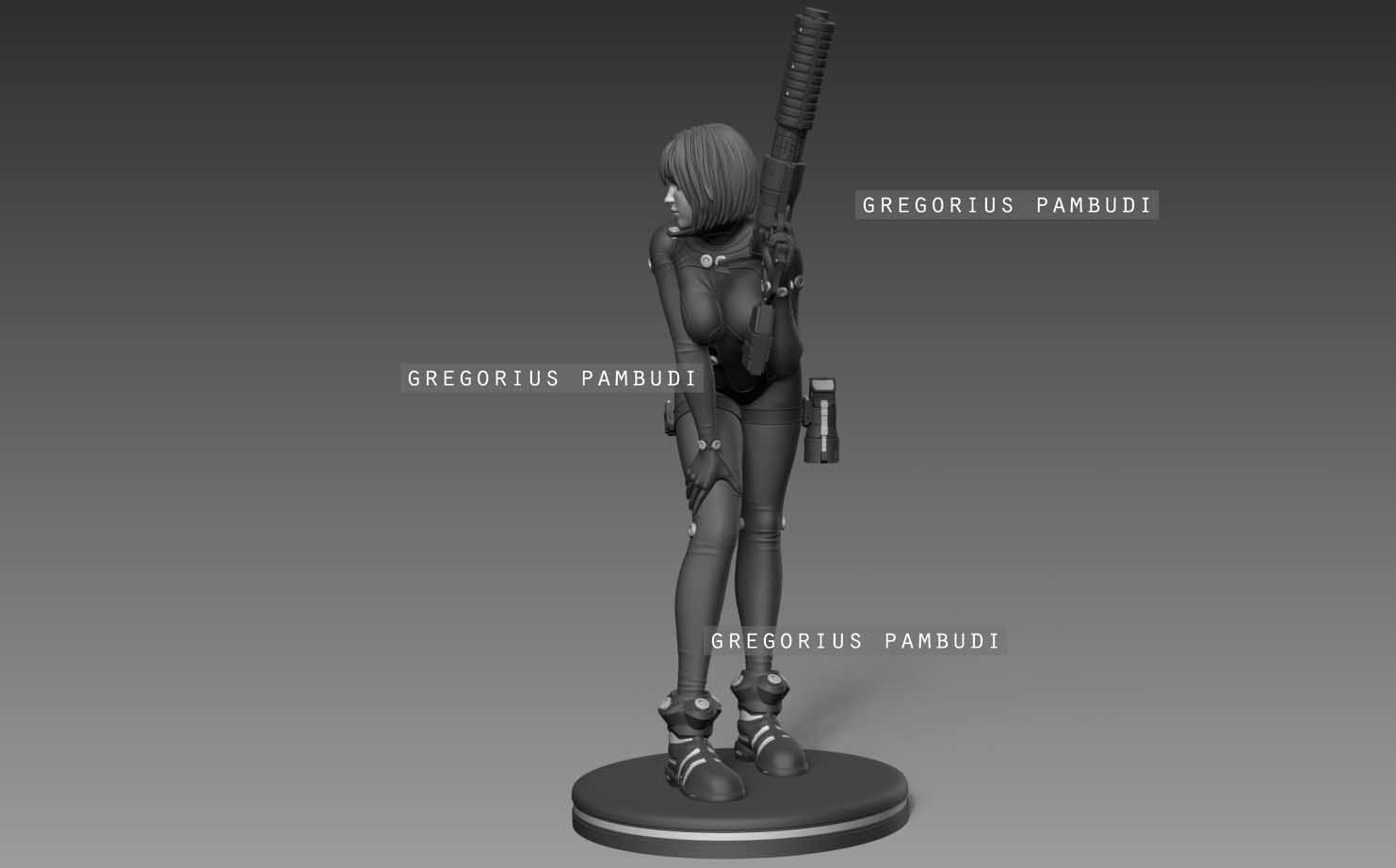 Anzu Yamasaki Gantz Fan Art Statue 3d Printable 3D model 3D printable ...