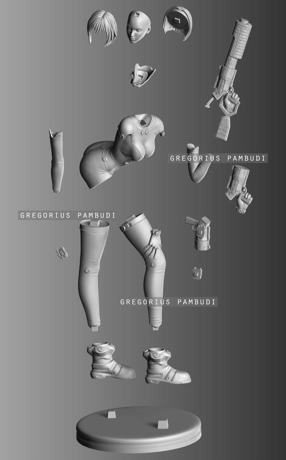 Anzu Yamasaki Gantz Fan Art Statue 3d Printable 3D model 3D printable ...