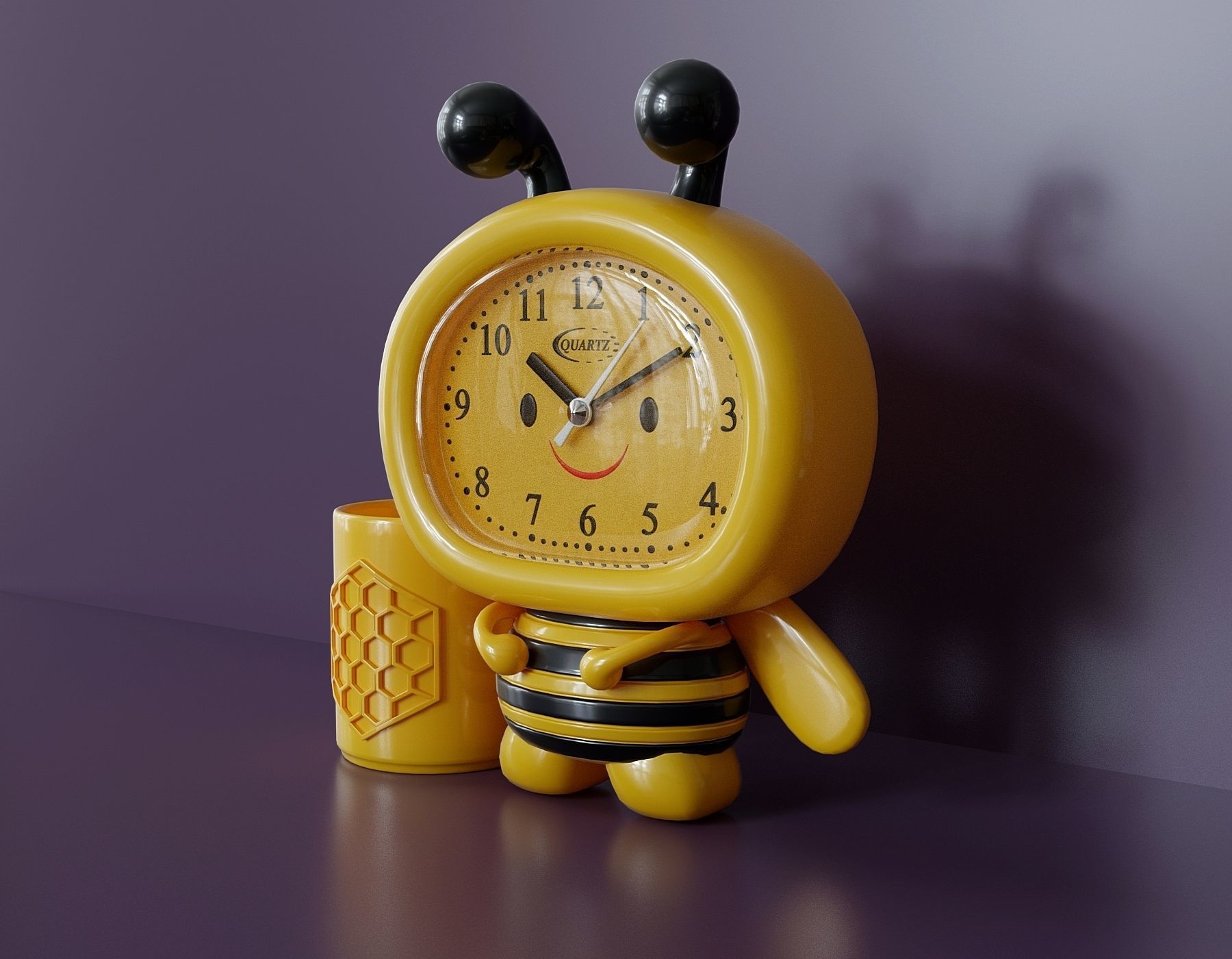 Childrens plastic table clock 3D model | CGTrader