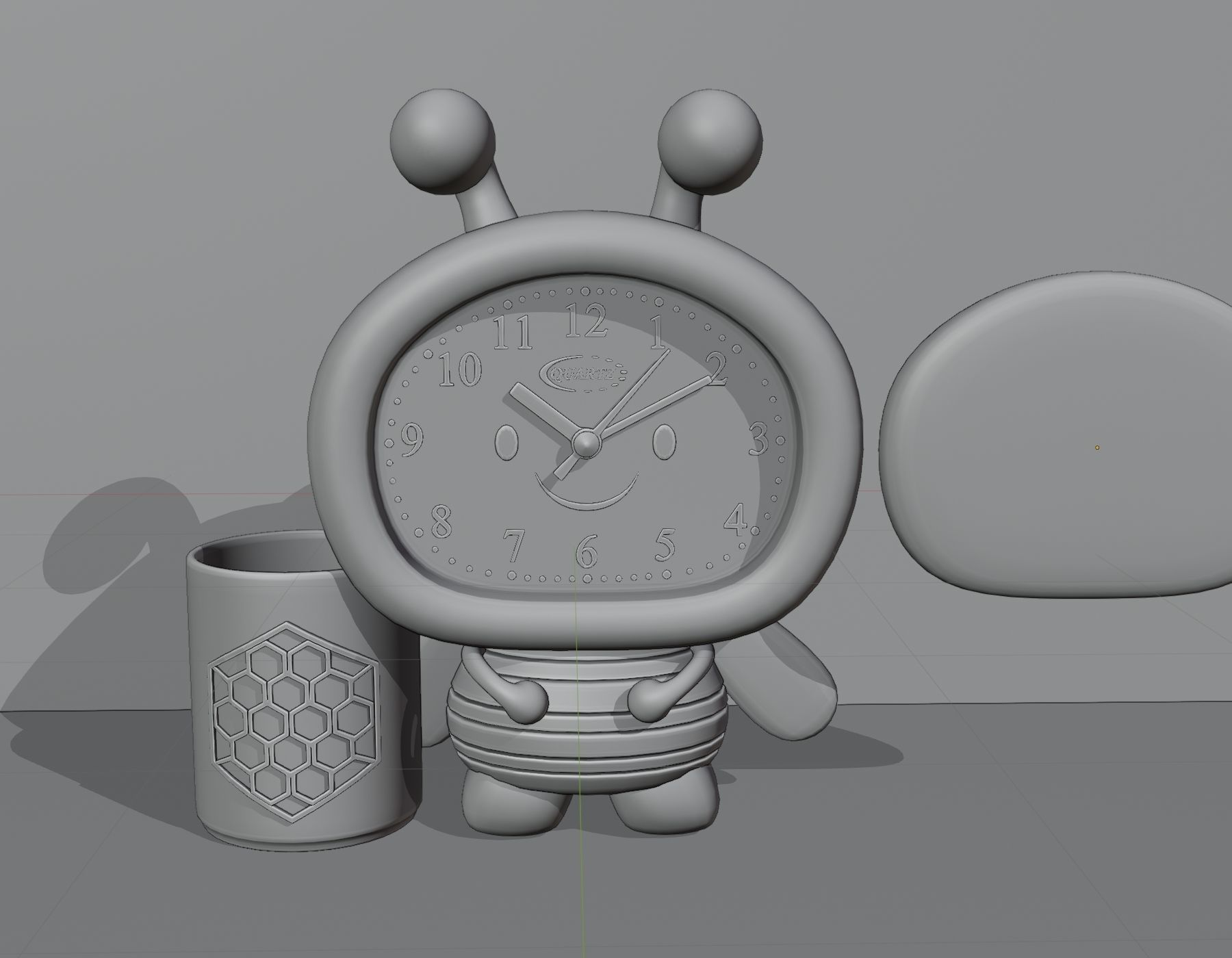 Childrens plastic table clock 3D model | CGTrader