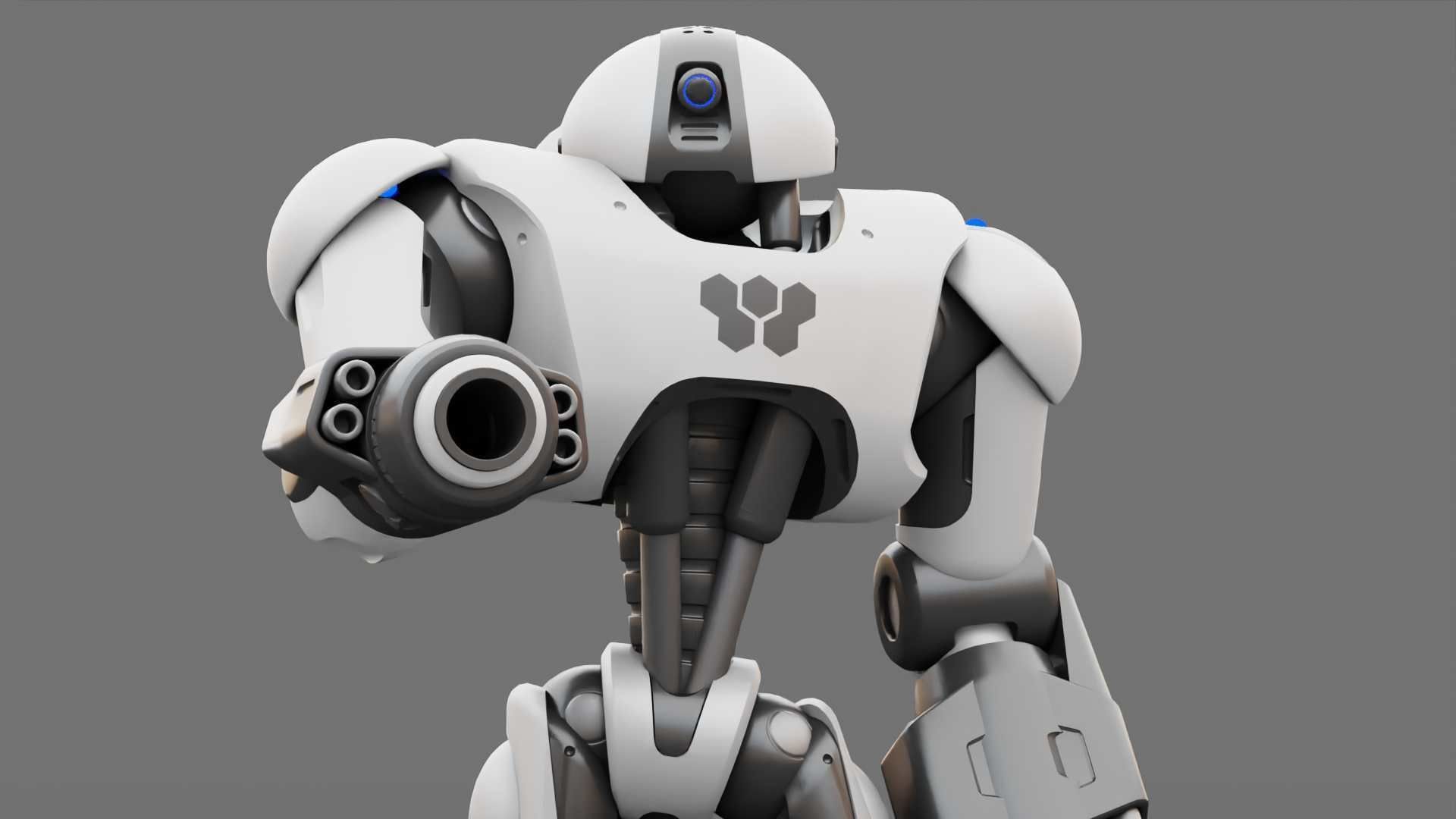POLICE OFFICER BOT RIGGED 3D model rigged | CGTrader