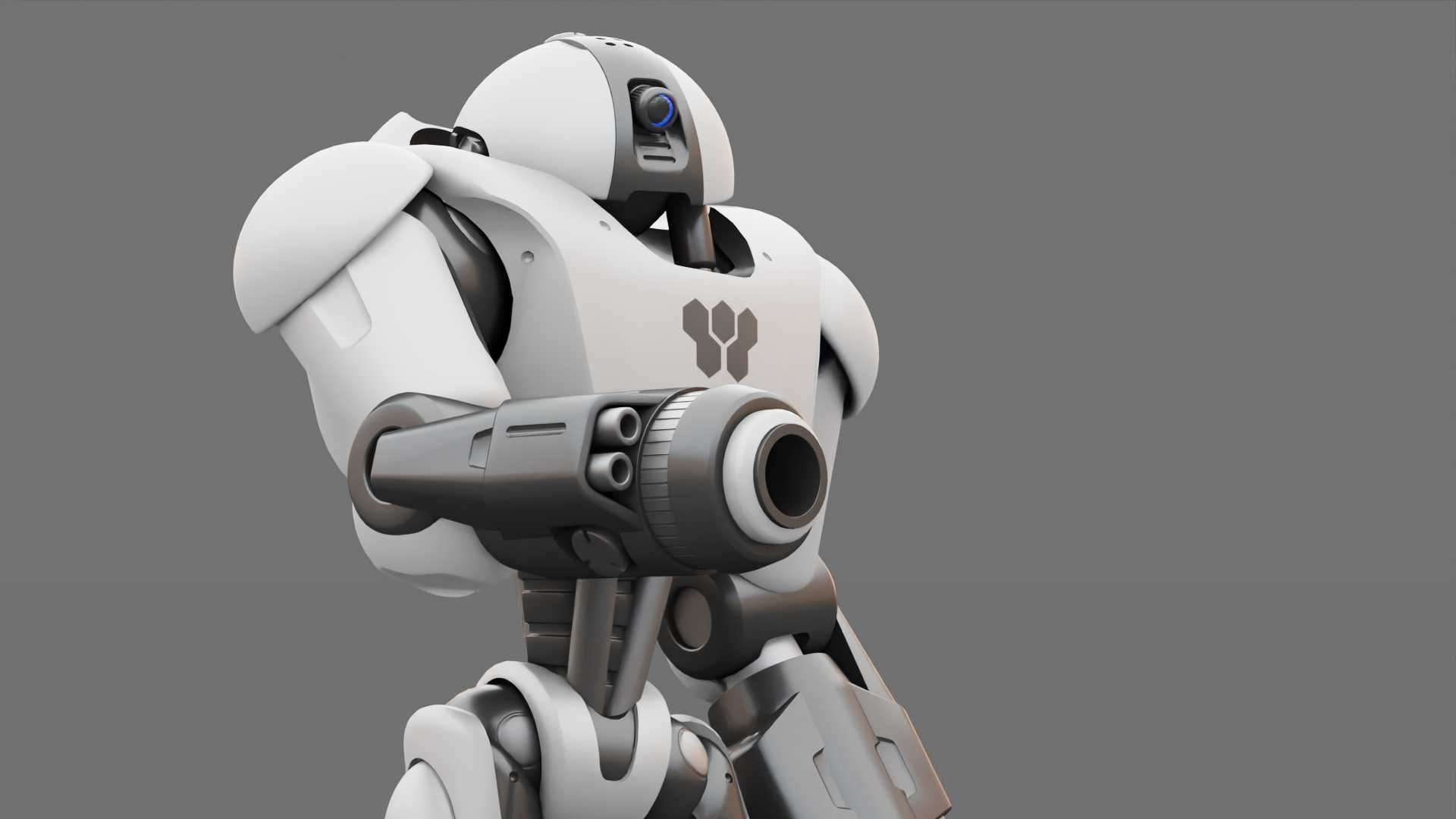 POLICE OFFICER BOT RIGGED 3D model rigged | CGTrader