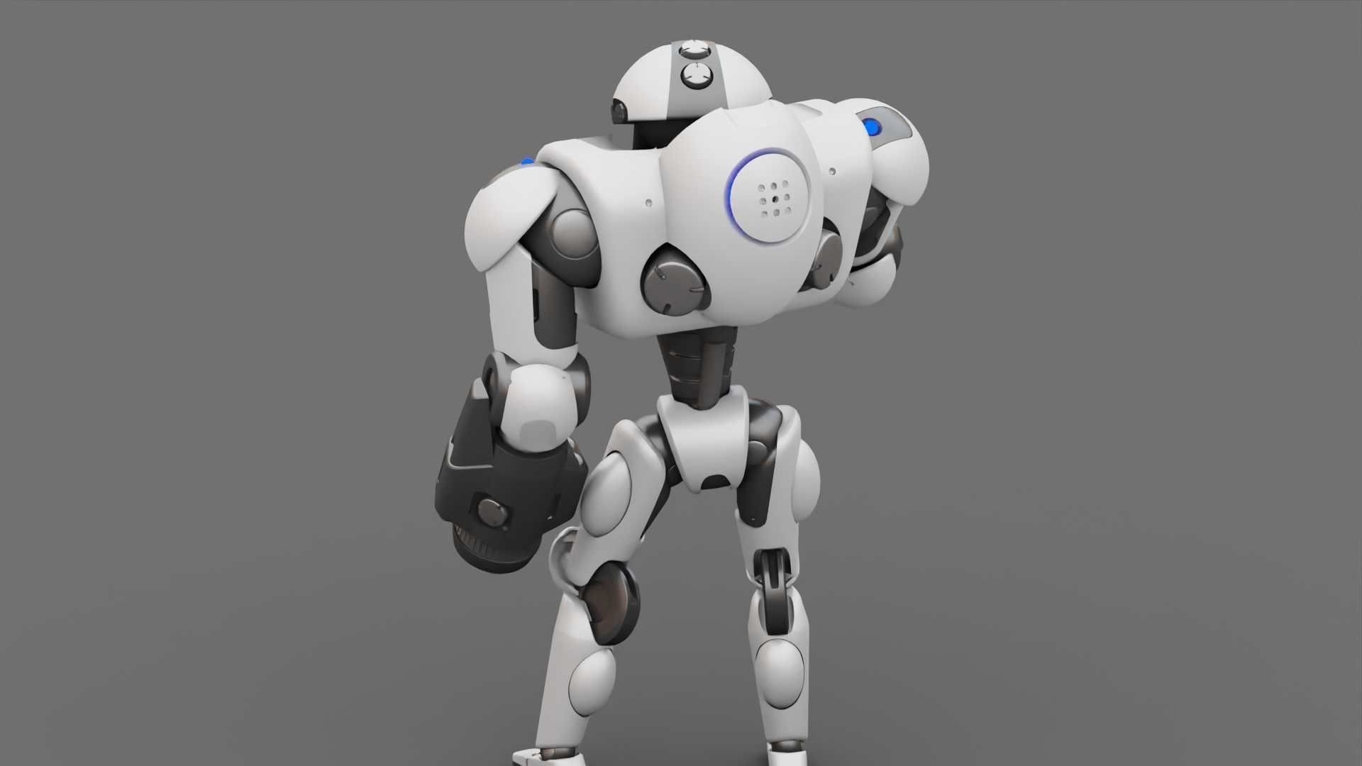POLICE OFFICER BOT RIGGED 3D model rigged | CGTrader