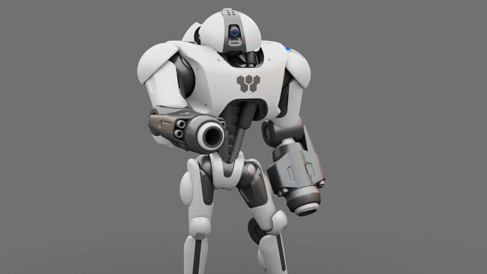 POLICE OFFICER BOT RIGGED 3D model rigged | CGTrader