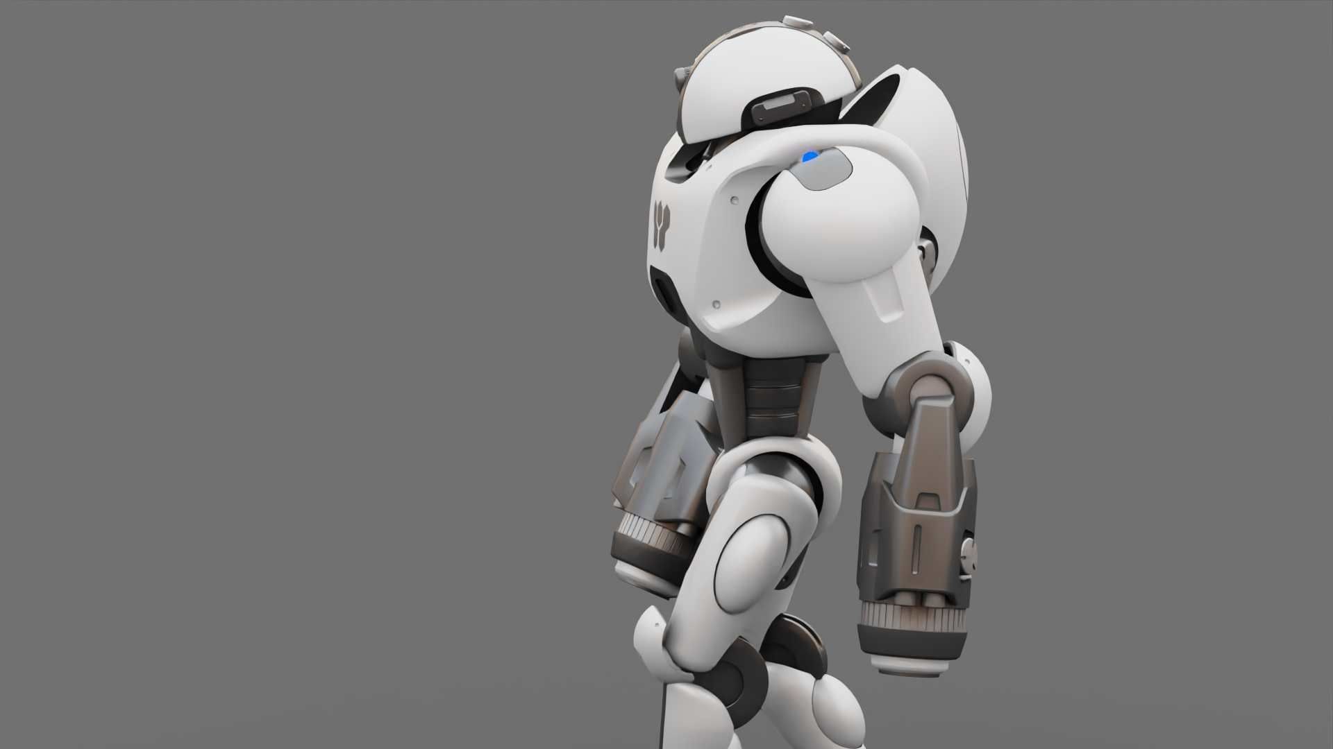 POLICE OFFICER BOT RIGGED 3D model rigged | CGTrader