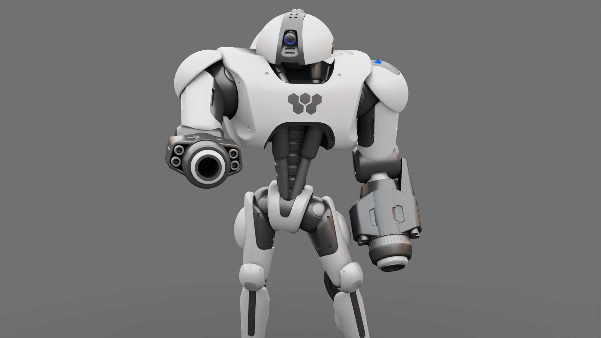 POLICE OFFICER BOT RIGGED 3D model rigged | CGTrader