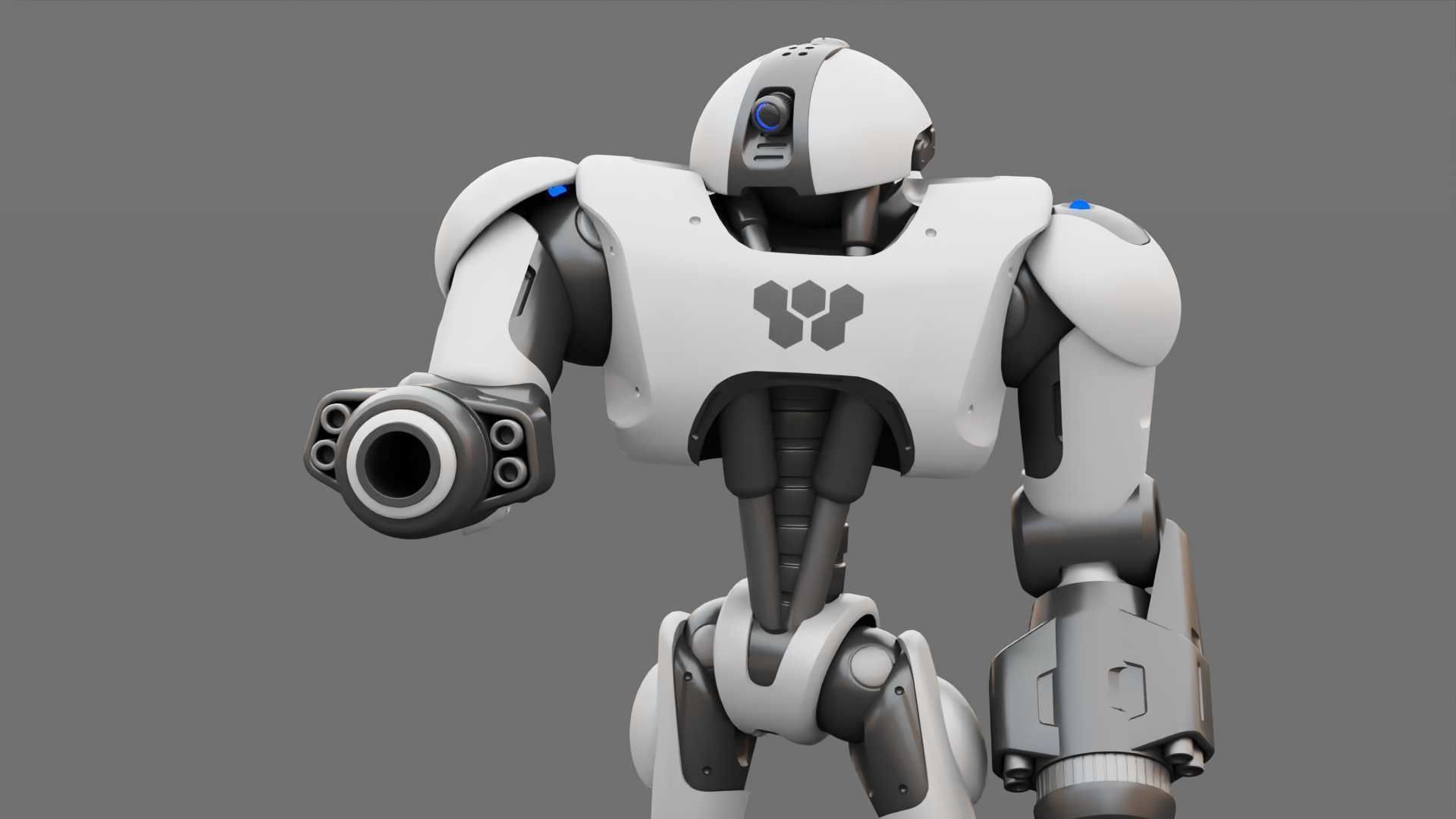 POLICE OFFICER BOT RIGGED 3D model rigged | CGTrader