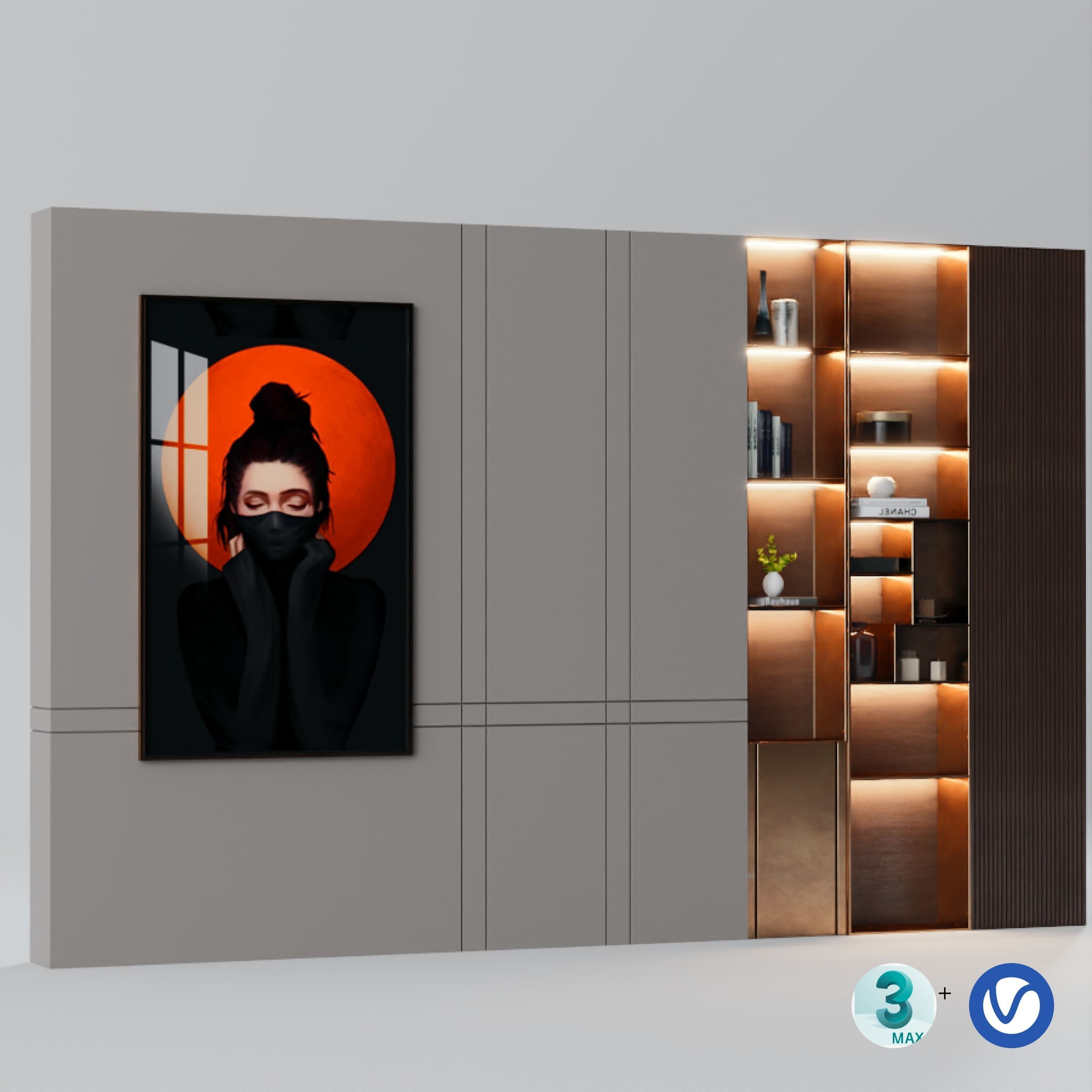 Display Cabinet 3ds max model 3D model | CGTrader