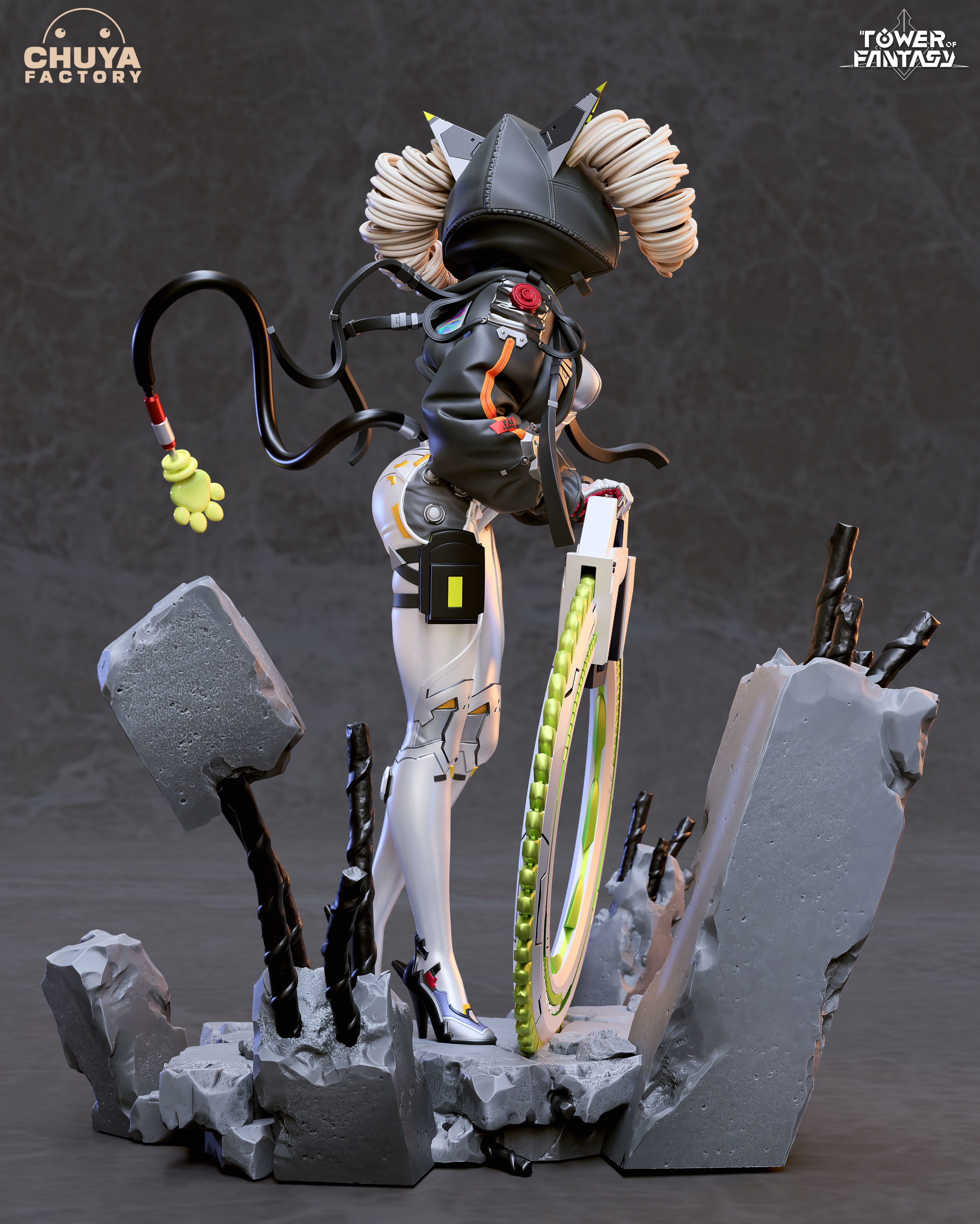 Shiro action figure of girl riding bike 3D model 3D printable | CGTrader