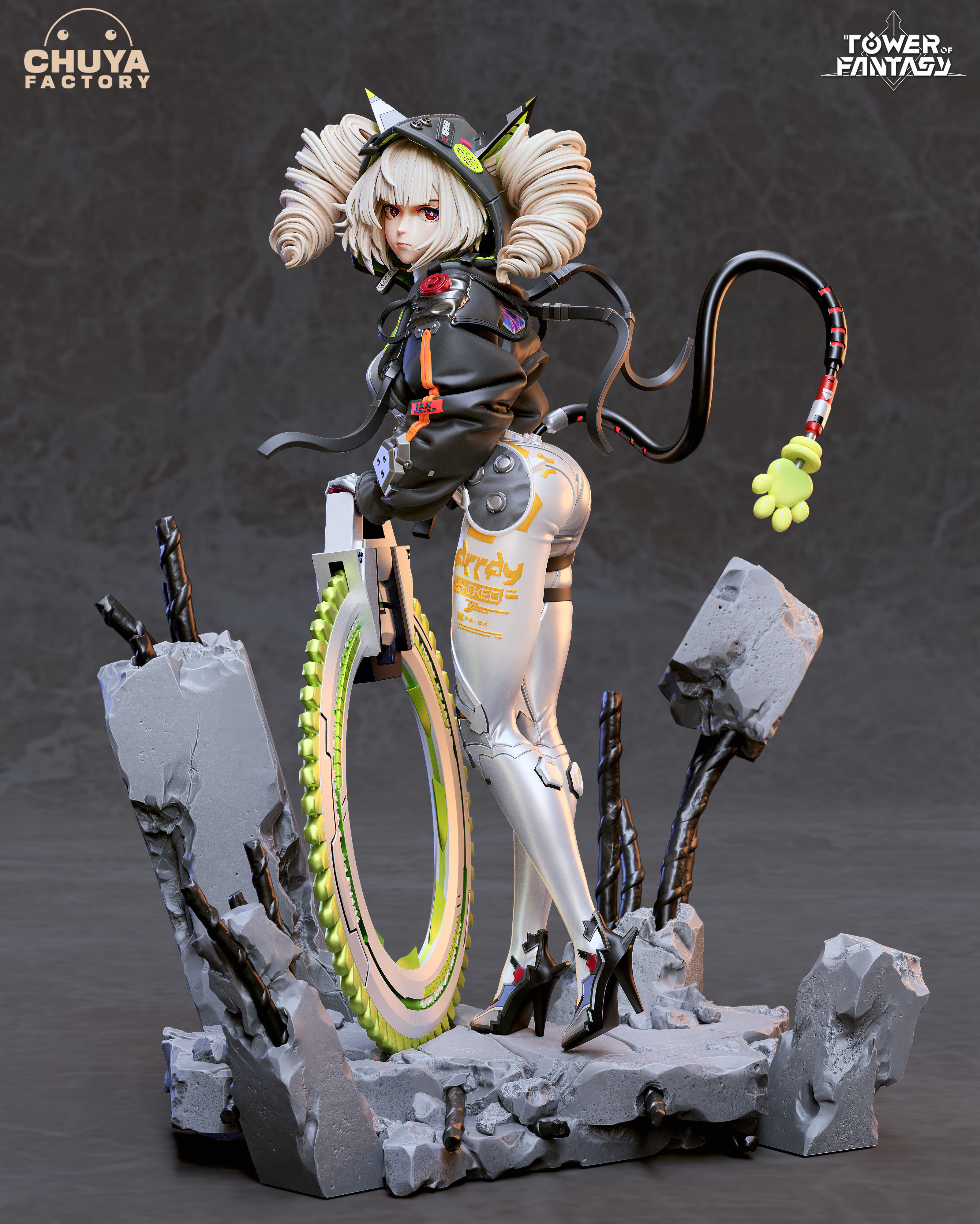 Shiro action figure of girl riding bike 3D model 3D printable | CGTrader