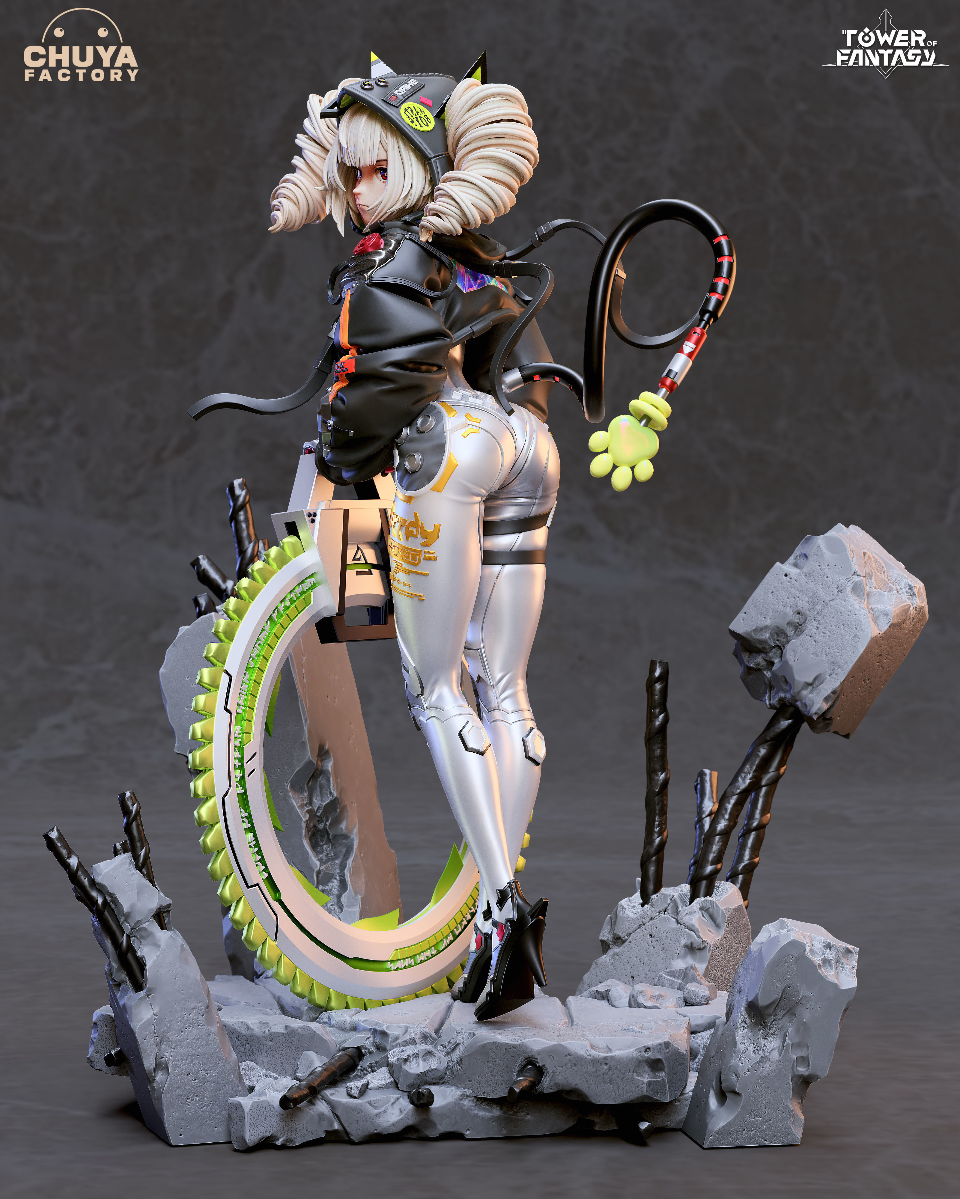 Shiro action figure of girl riding bike 3D model 3D printable | CGTrader