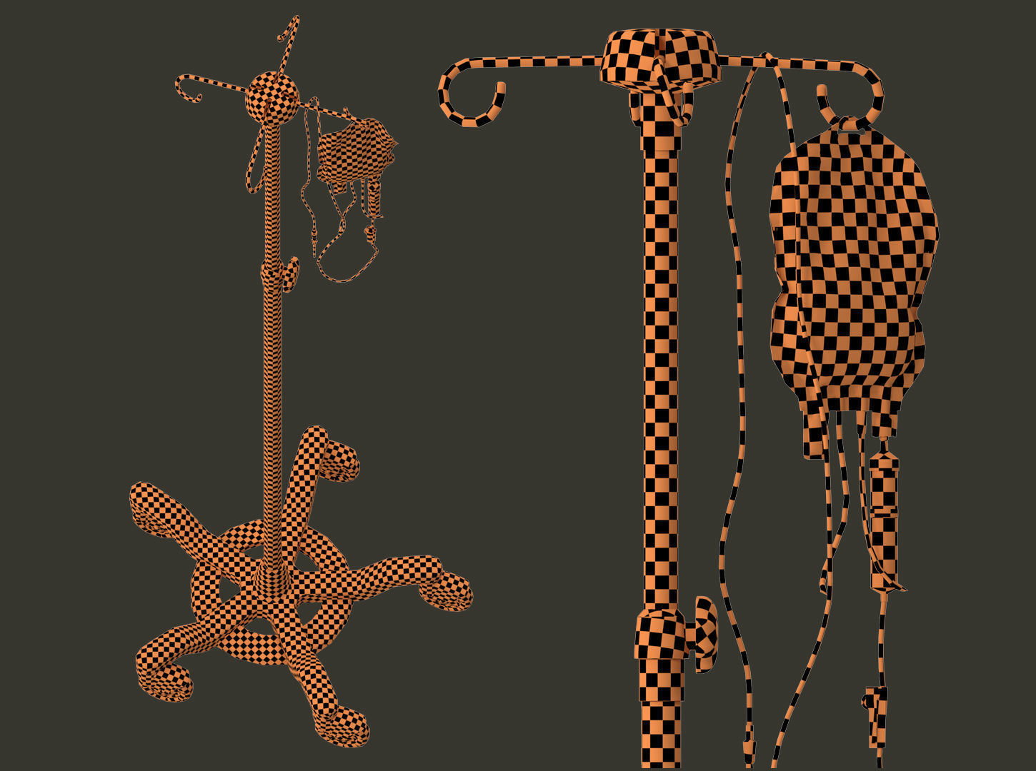 IV stand with blood bag for transfusion 3D model | CGTrader