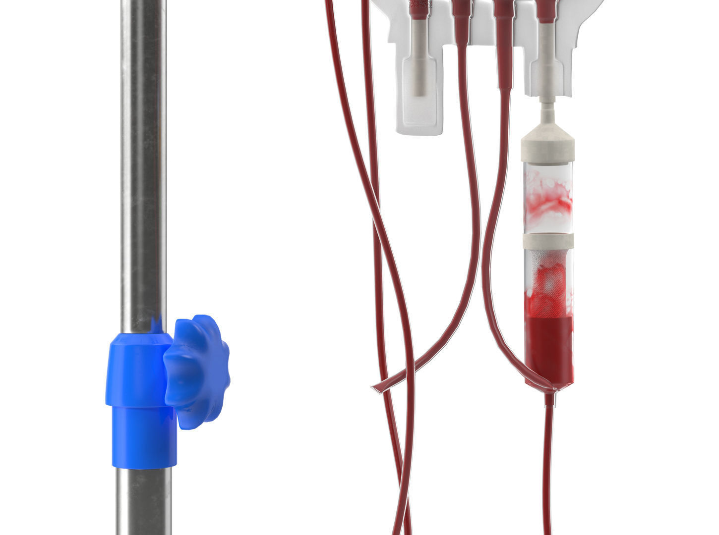 IV stand with blood bag for transfusion 3D model | CGTrader