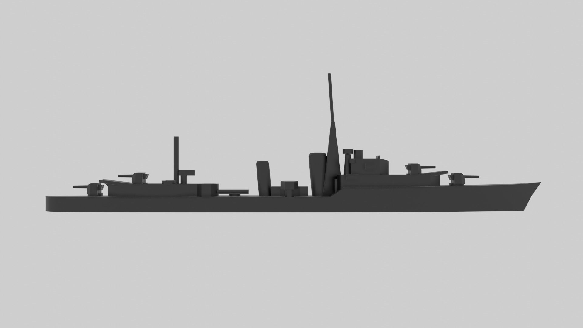 HMS Eskimo - Model for small scale printing free 3D model 3D printable ...