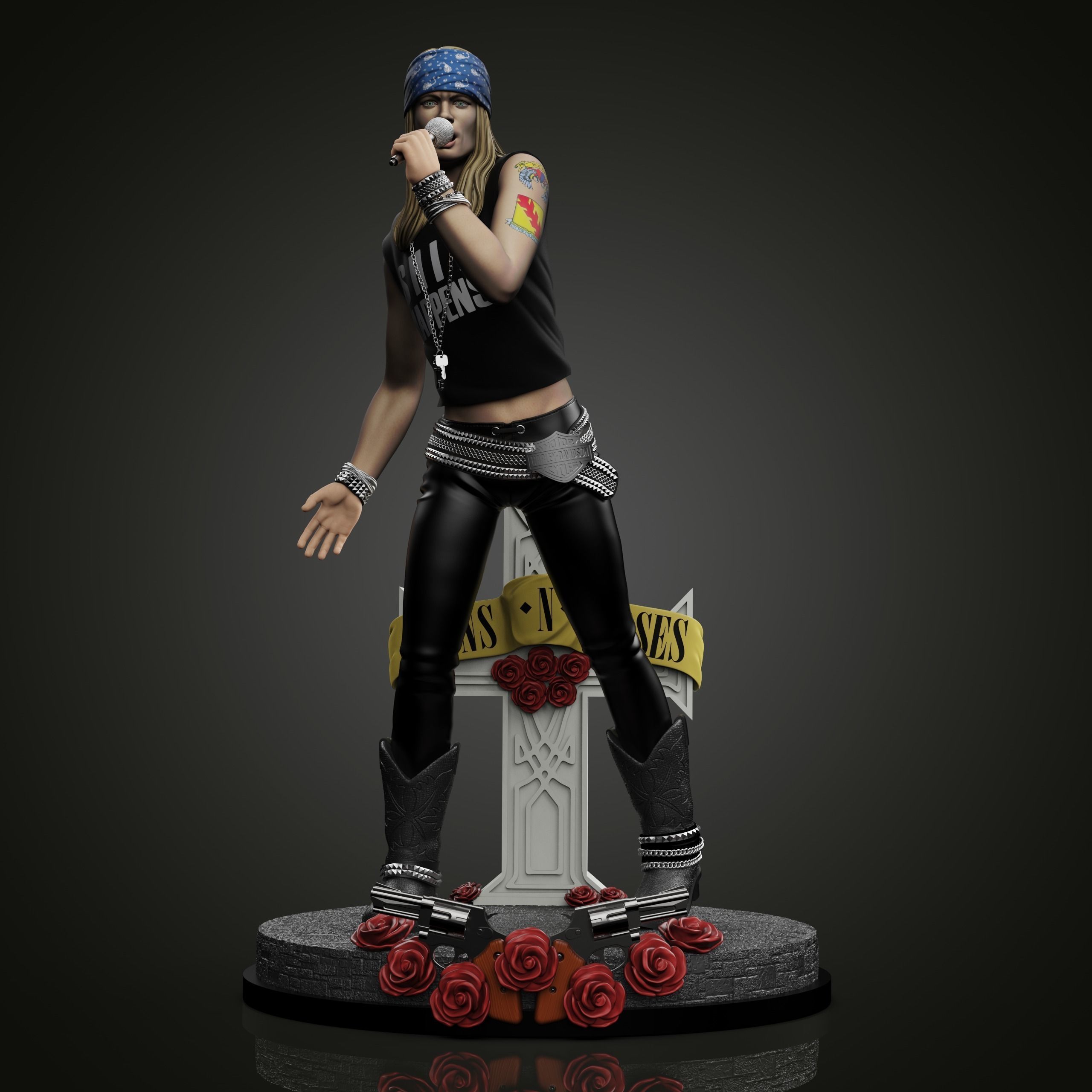AXL ROSE 3D model 3D printable | CGTrader