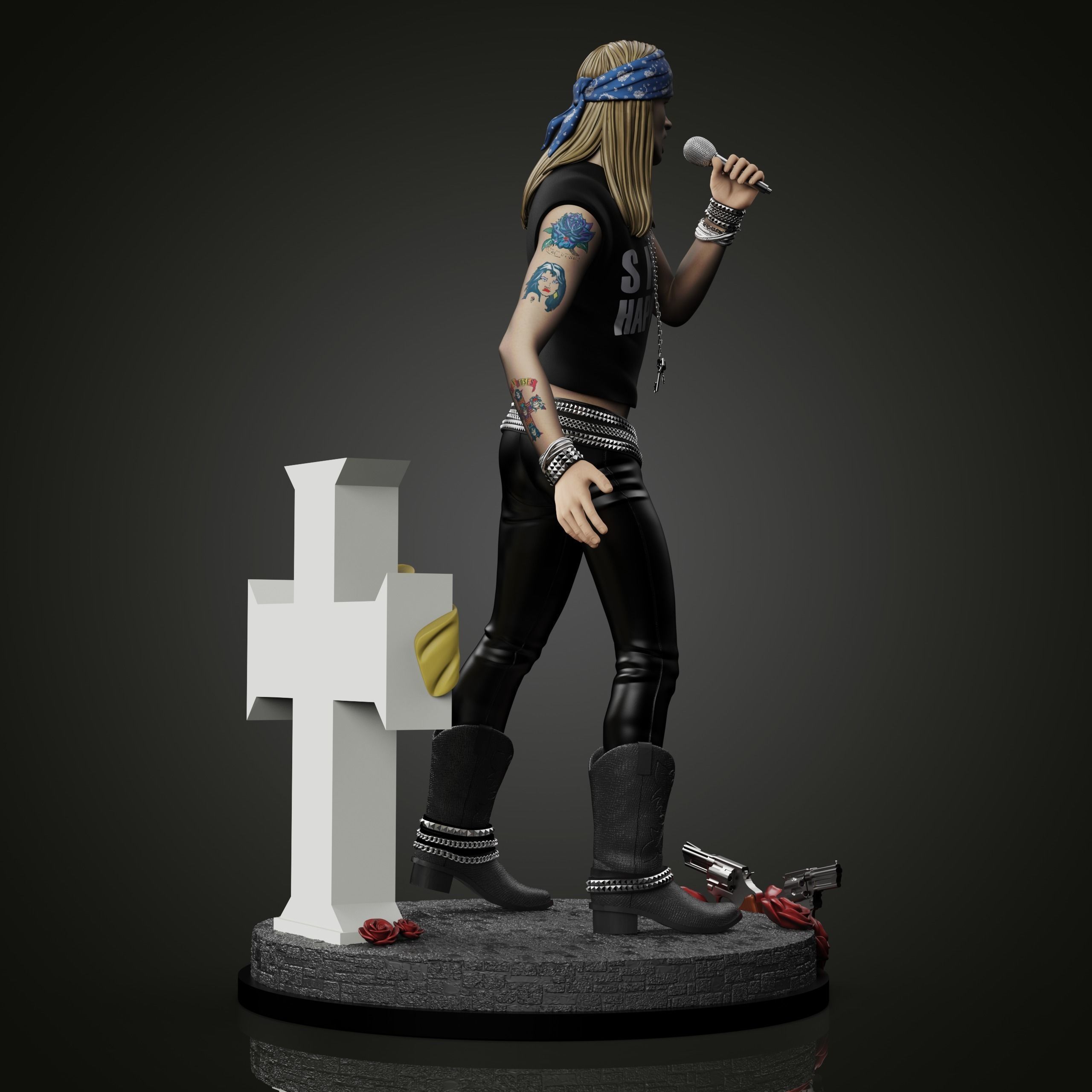 AXL ROSE 3D model 3D printable | CGTrader