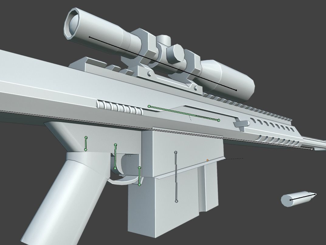 3D model Barret rifle VR / AR / low-poly | CGTrader