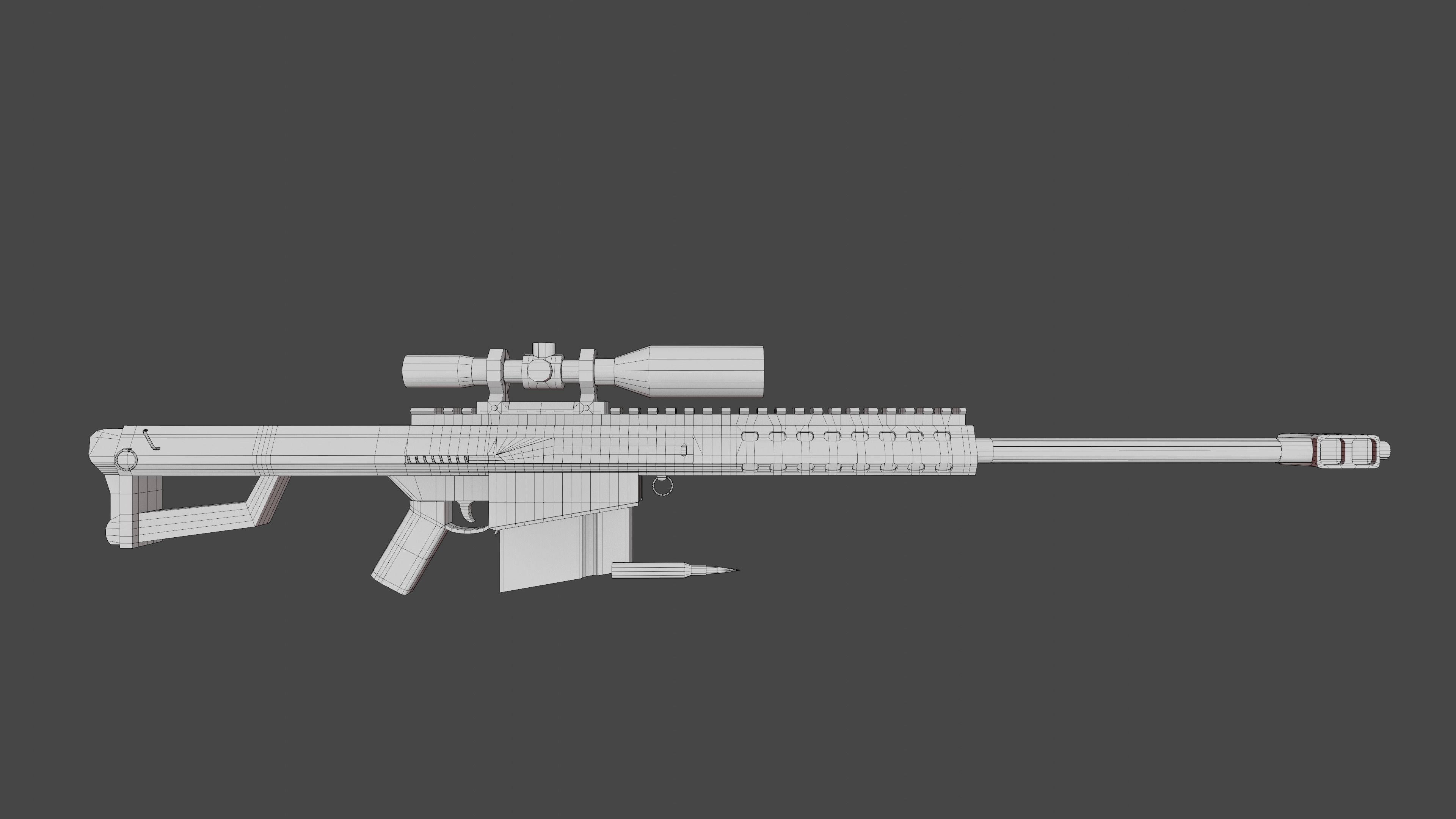3d Model Barret Rifle Vr Ar Low Poly Cgtrader 2061
