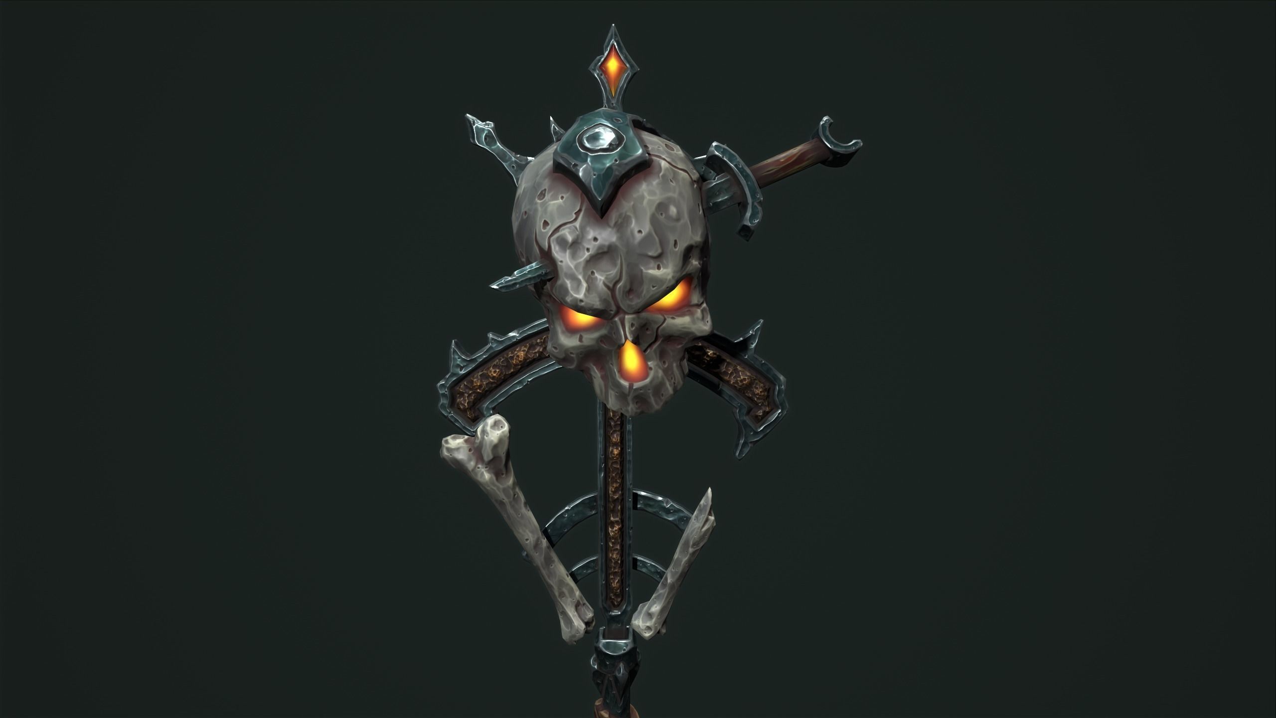 3D model Undead staff VR / AR / low-poly | CGTrader