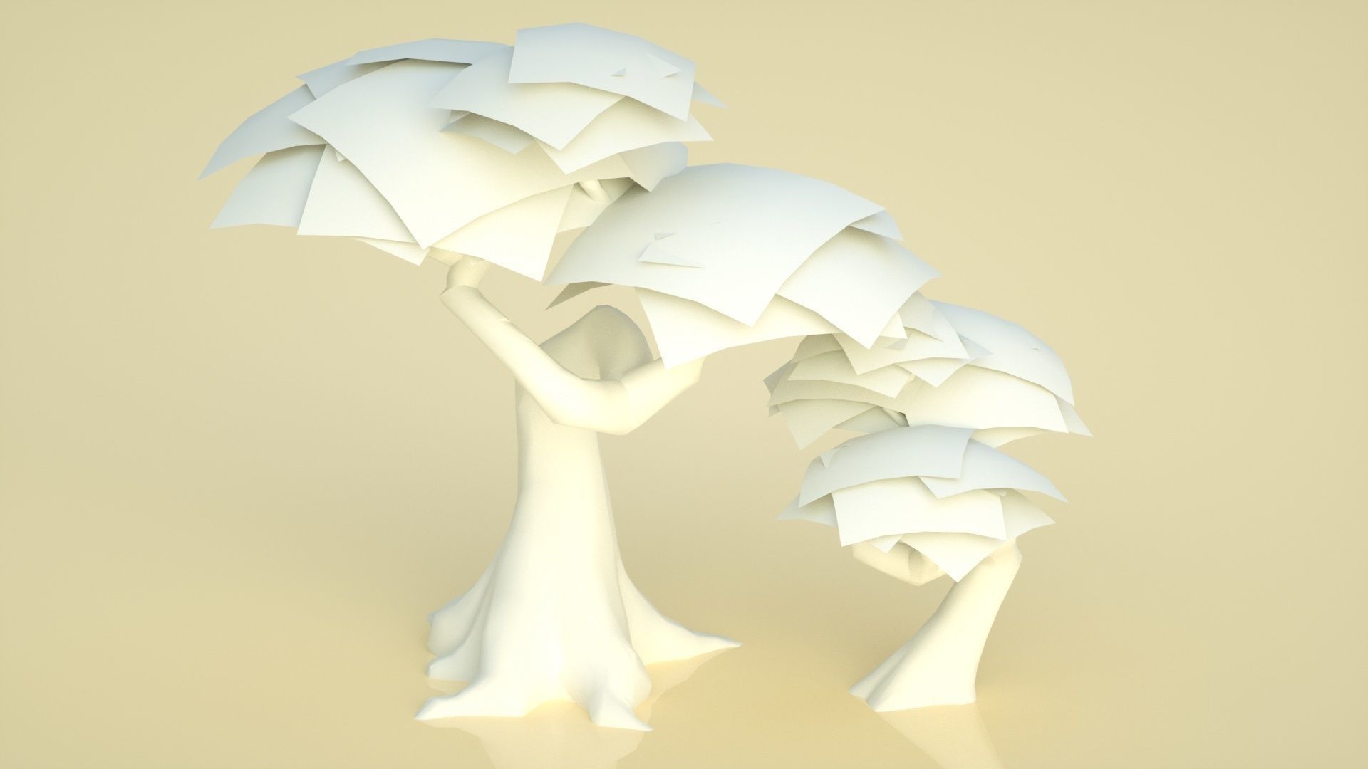 Cartoon Stylized Trees C4D Model 3D model | CGTrader