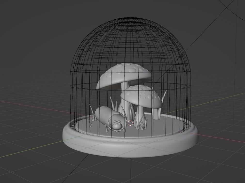 Mushroom Terrarium 3d Printable STL and Blend Model 3D model 3D ...