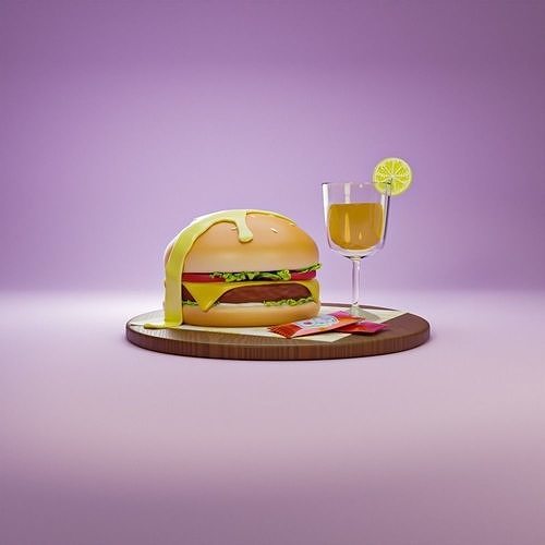 Burger 3D model | CGTrader