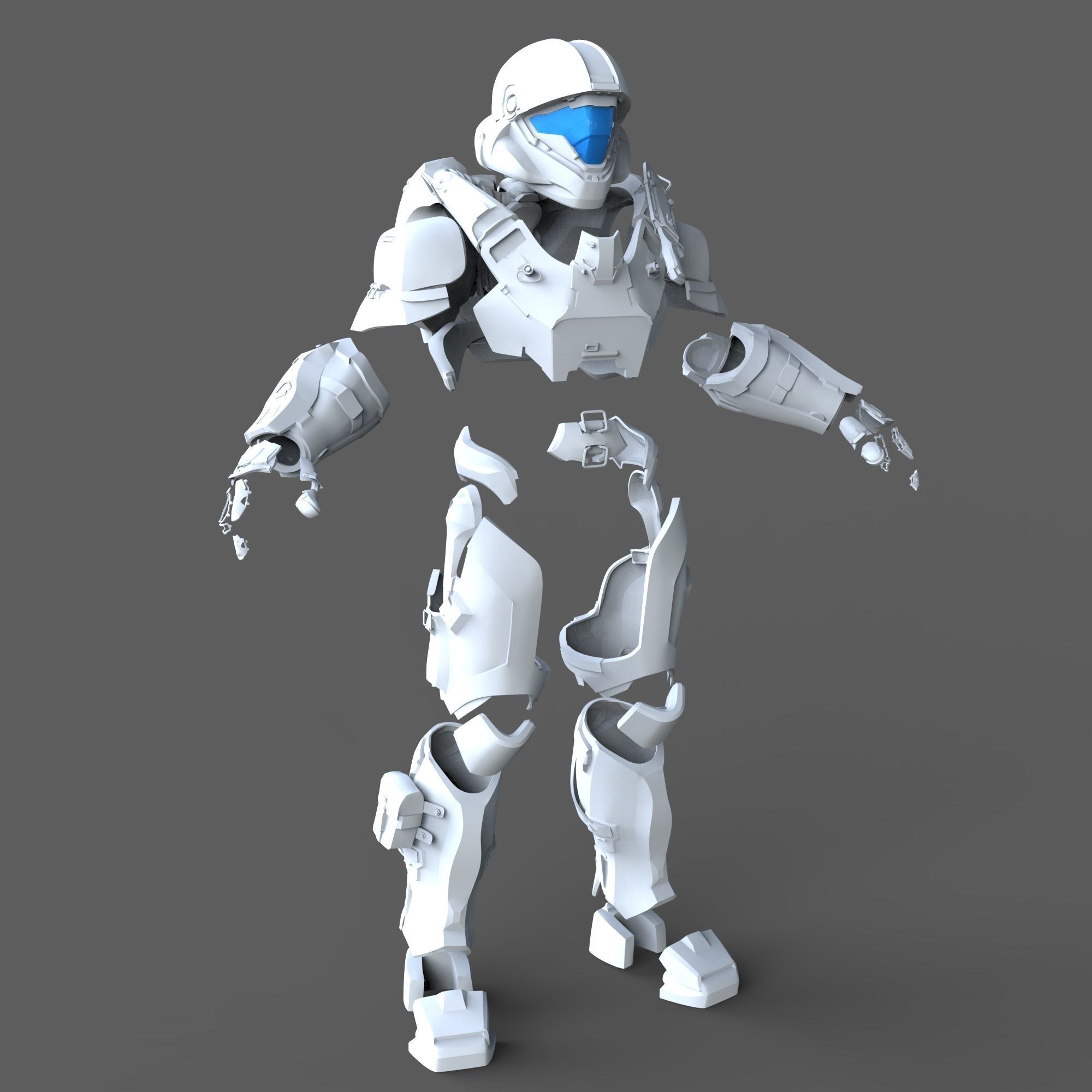 Edward Buck Halo 5 Helljumper Wearable Armor with Helmet 3D model 3D ...