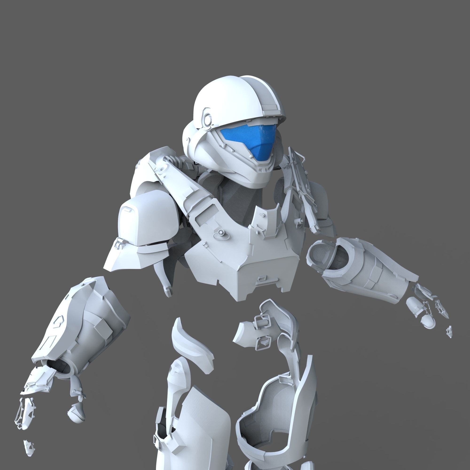 Edward Buck Halo 5 Helljumper Wearable Armor with Helmet 3D model 3D ...