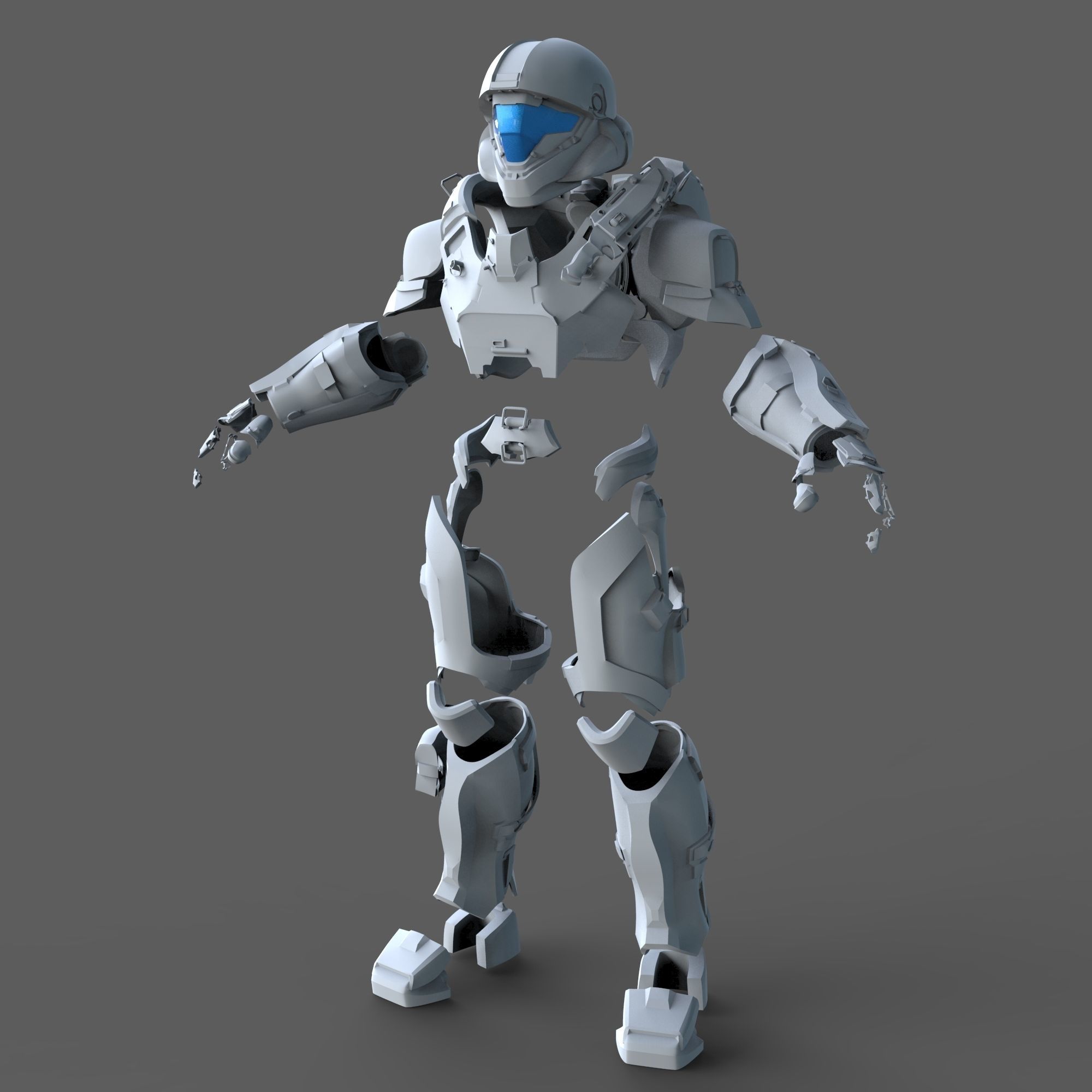 Edward Buck Halo 5 Helljumper Wearable Armor with Helmet 3D model 3D ...