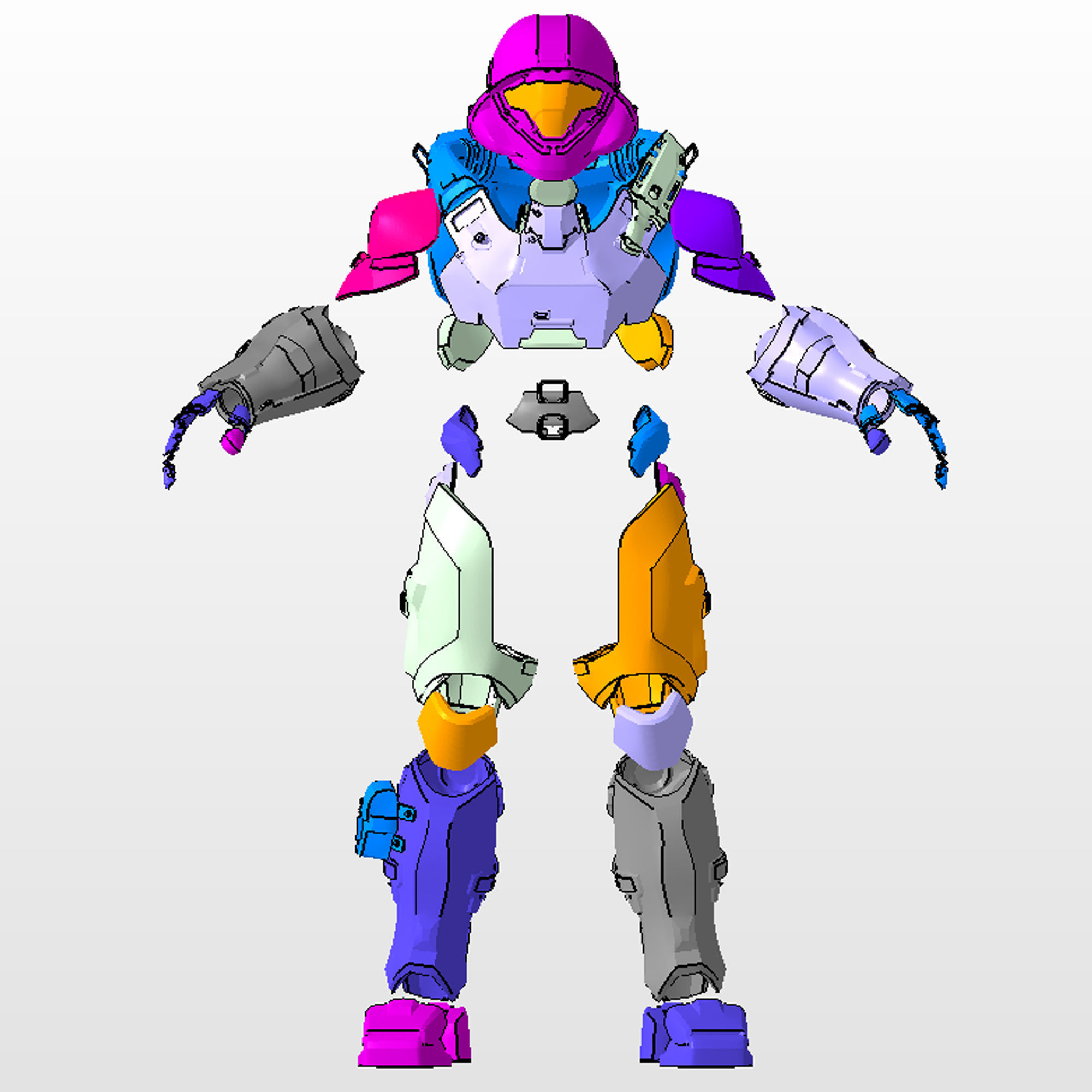 Edward Buck Halo 5 Helljumper Wearable Armor with Helmet 3D model 3D ...