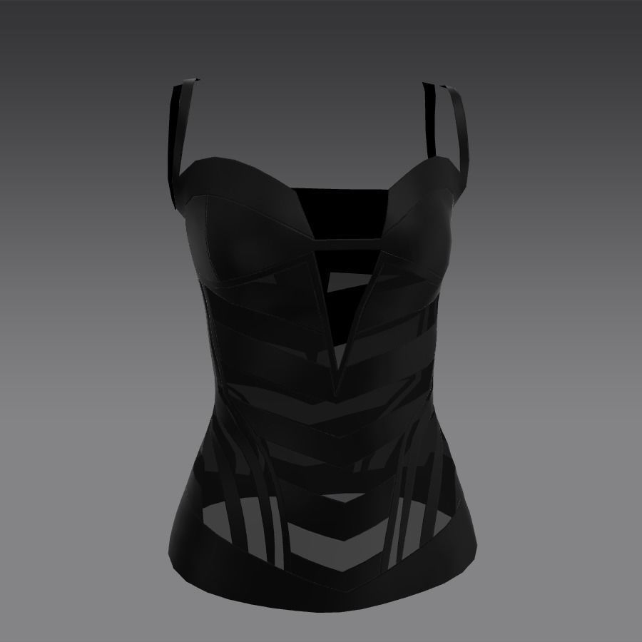 CORSET DRESS VUAL DETAIL WINDOW DETAIL V HEART 3D model | CGTrader