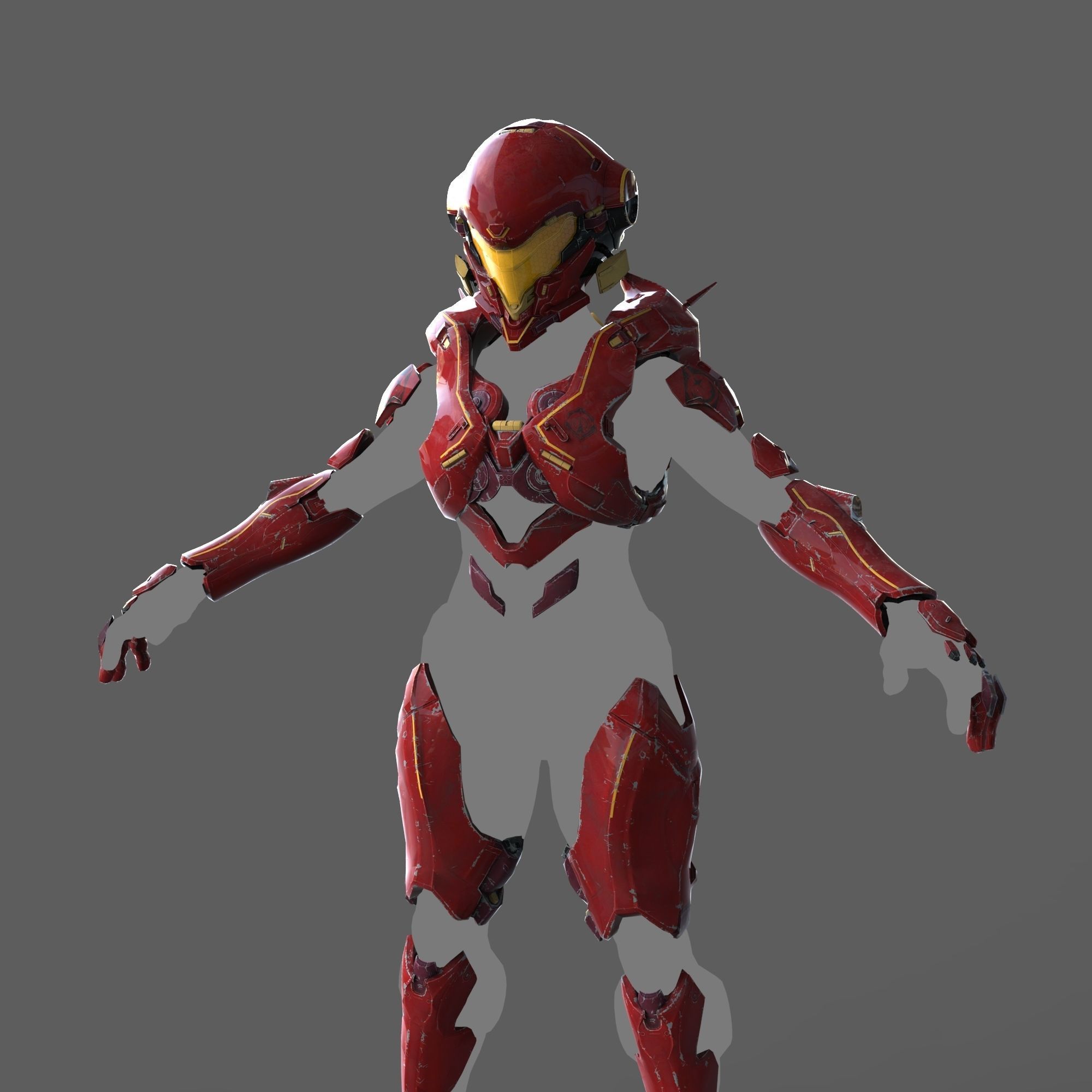 Olympia Vale Halo 5 Full Body Wearable Armor with Helmet 3D model 3D ...