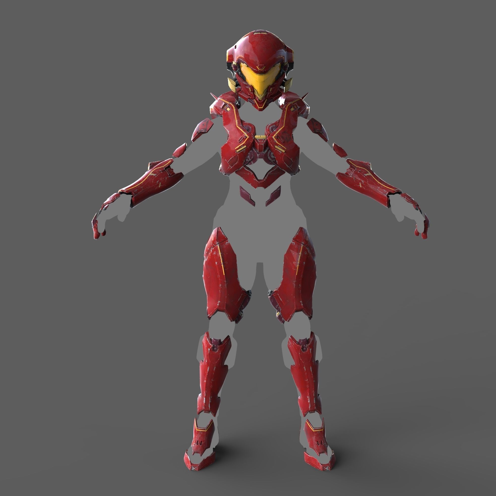 Olympia Vale Halo 5 Full Body Wearable Armor with Helmet 3D model 3D ...