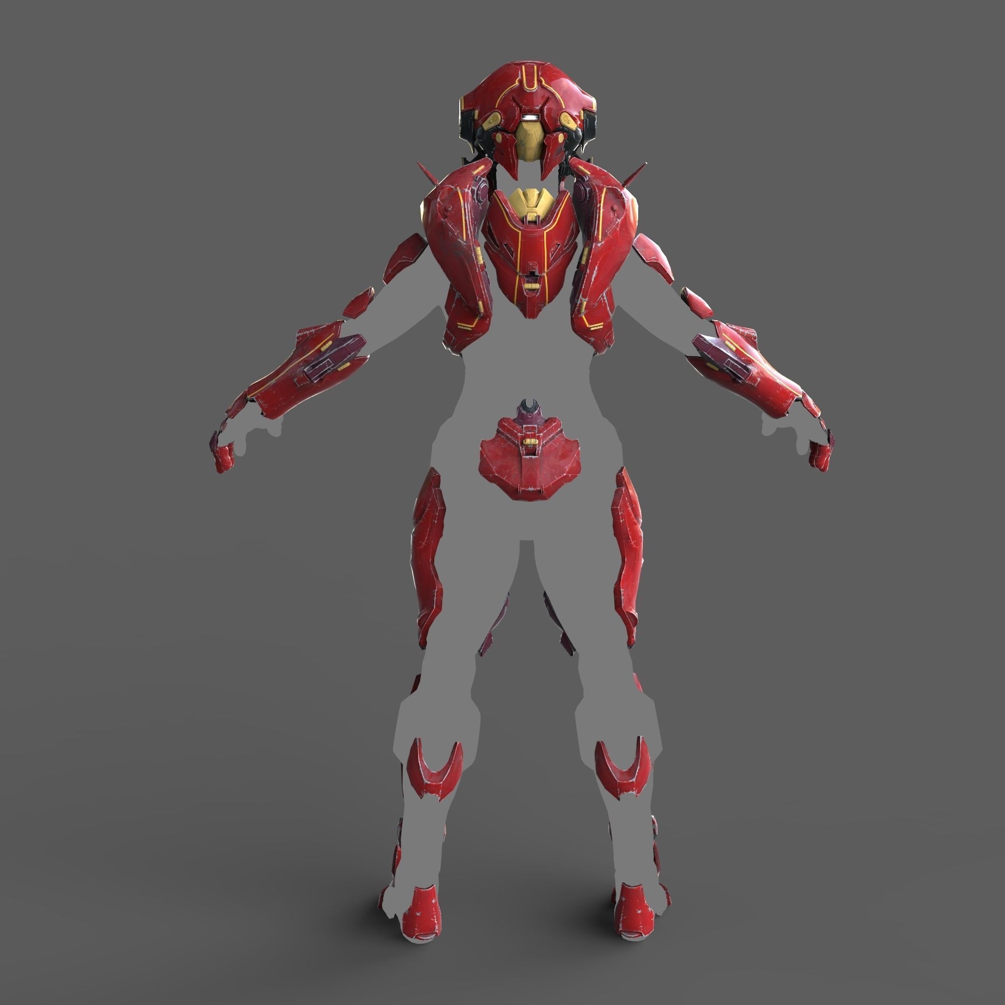 Olympia Vale Halo 5 Full Body Wearable Armor with Helmet 3D model 3D ...