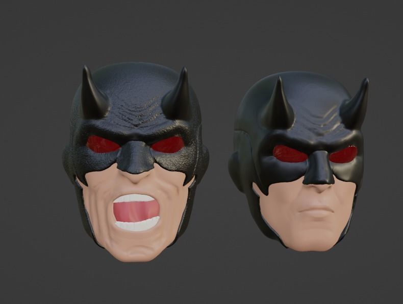 Daredevil Head Two Pack free 3D model 3D printable | CGTrader