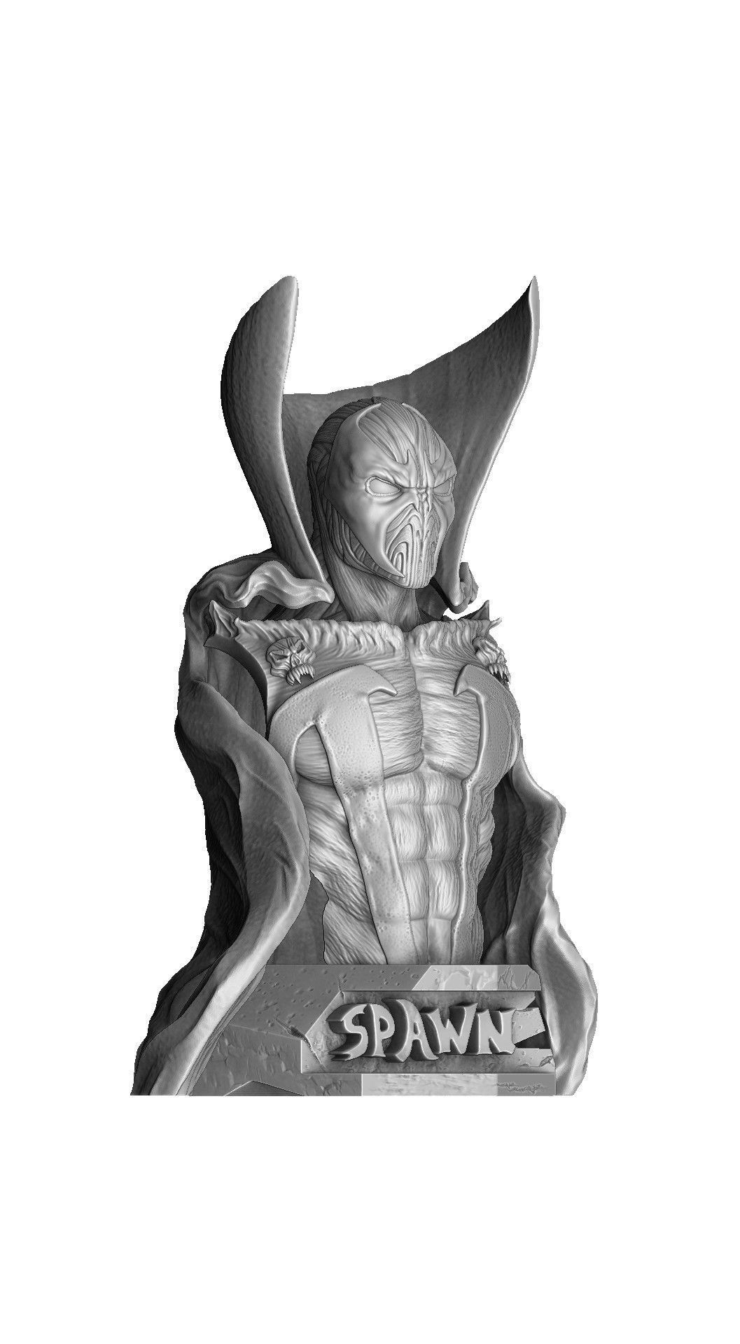 SPAWN FULL HEIGHT AND BUST FOR 3D PRINT STL 3D model 3D printable ...