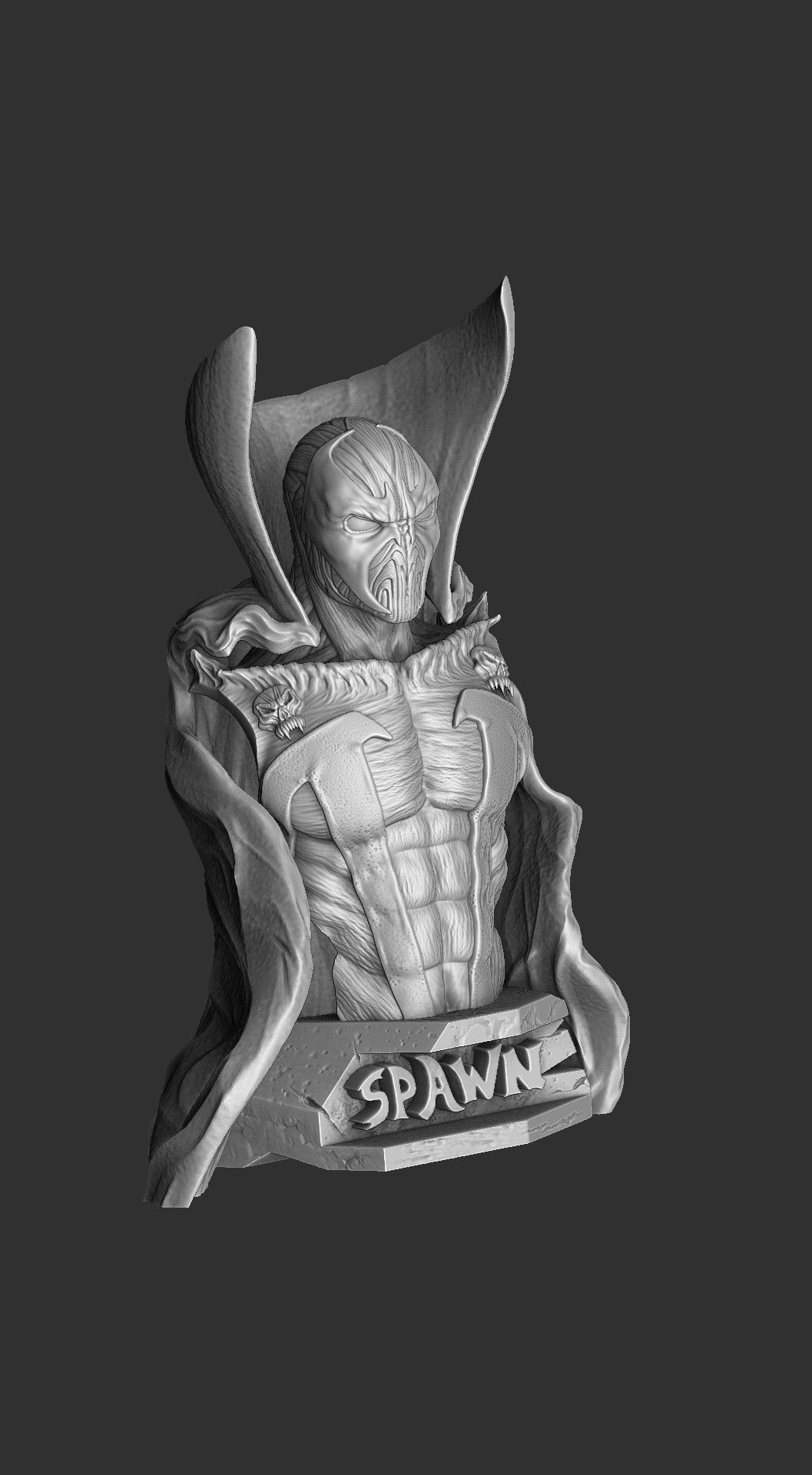 SPAWN FULL HEIGHT AND BUST FOR 3D PRINT STL 3D model 3D printable ...