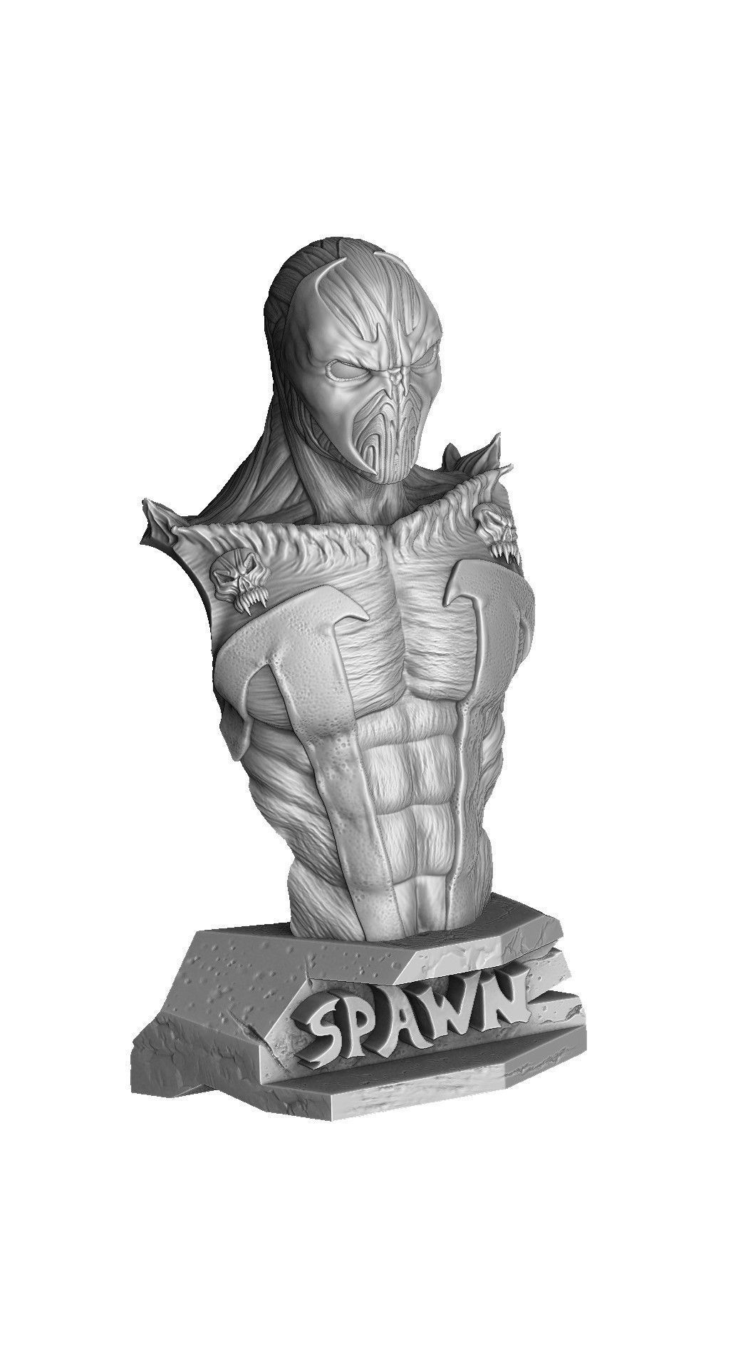 SPAWN FULL HEIGHT AND BUST FOR 3D PRINT STL 3D model 3D printable ...