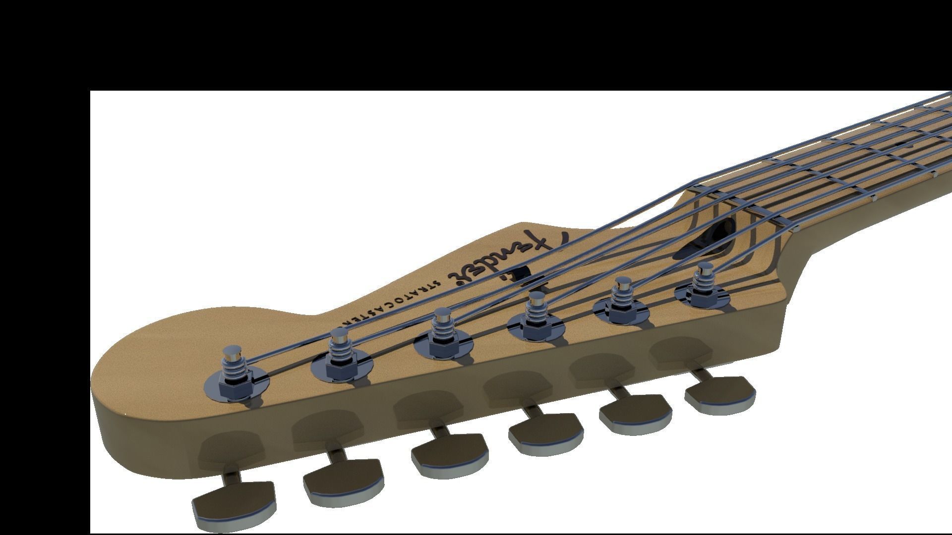 Guitar Fender Stratocaster made in MAYA 3D model | CGTrader