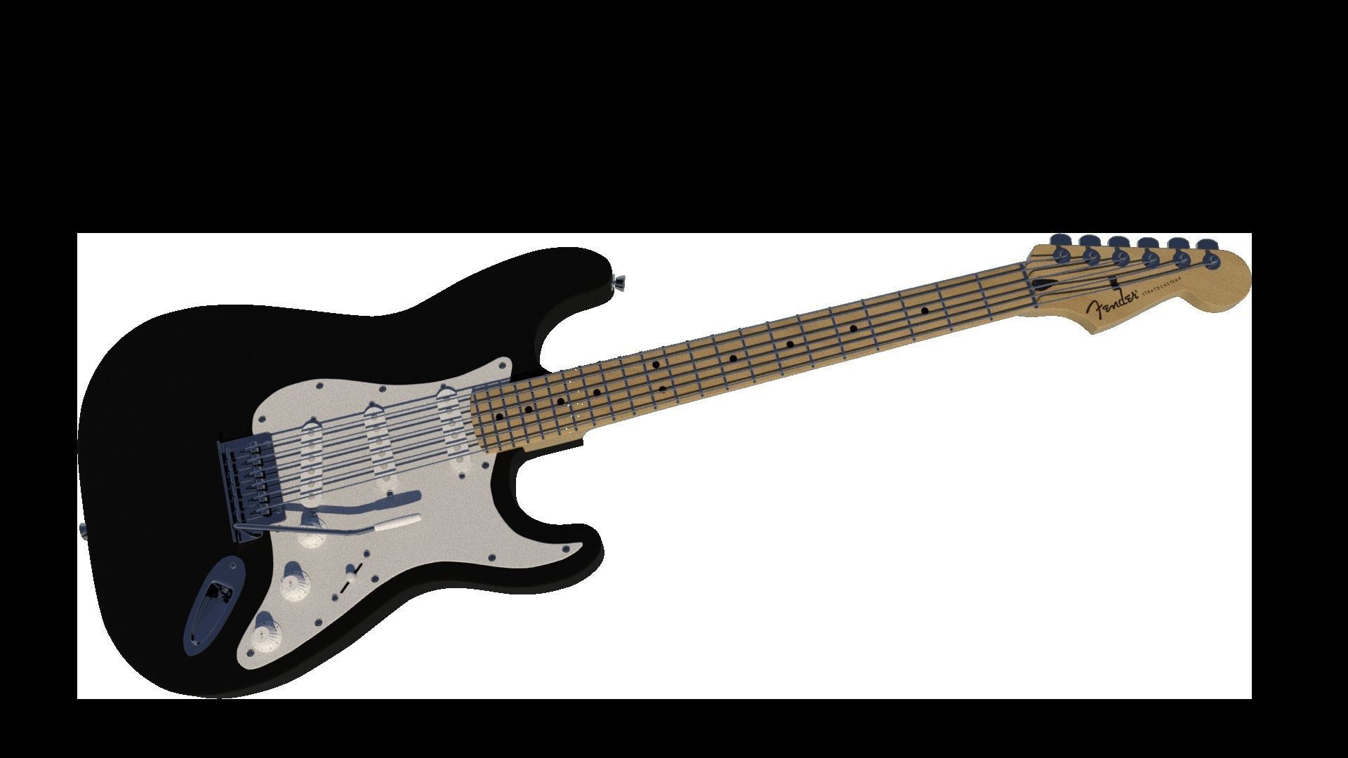 Guitar Fender Stratocaster made in MAYA 3D model | CGTrader