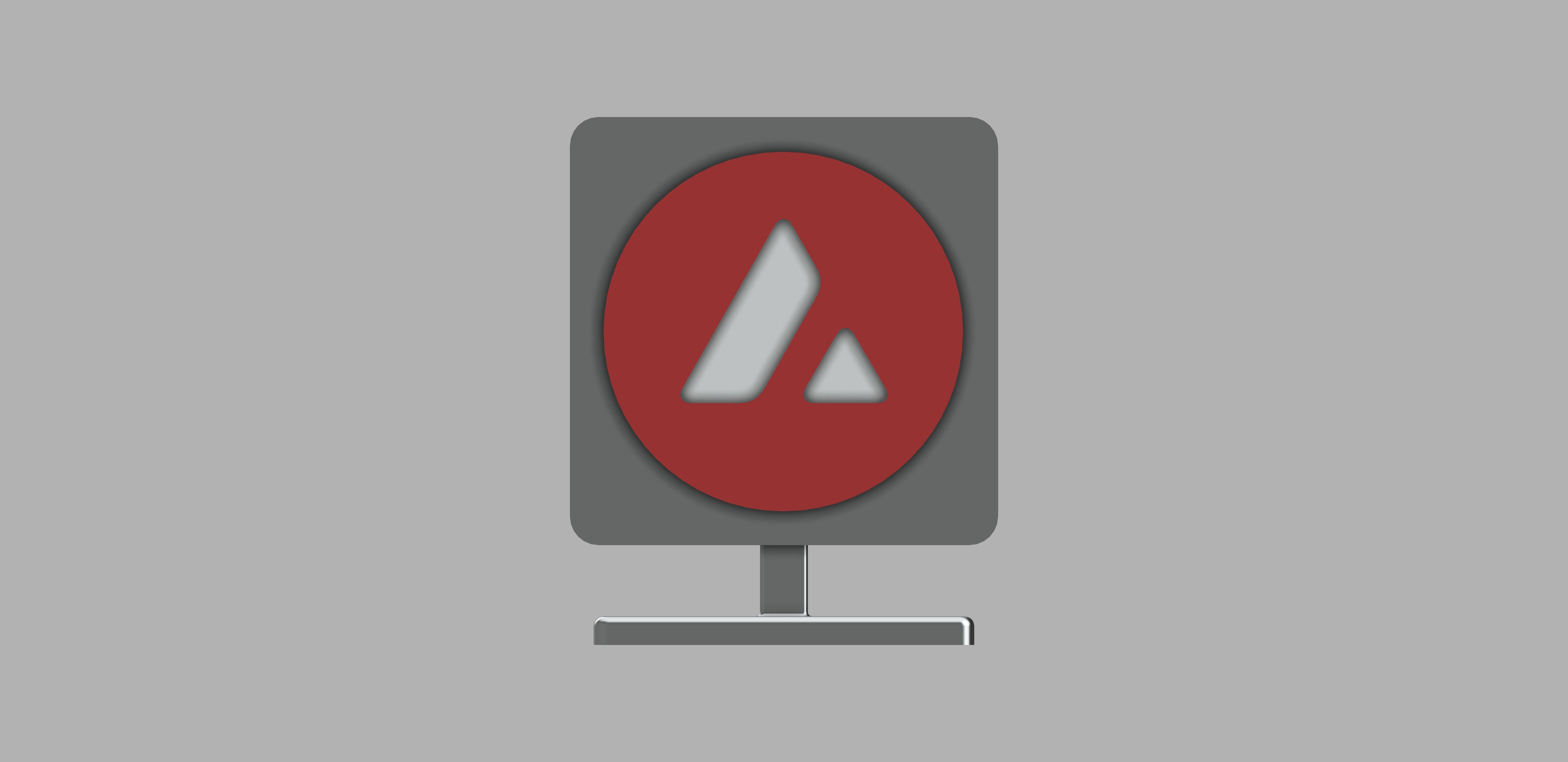 AVAX Logo Stand 3D model 3D printable | CGTrader