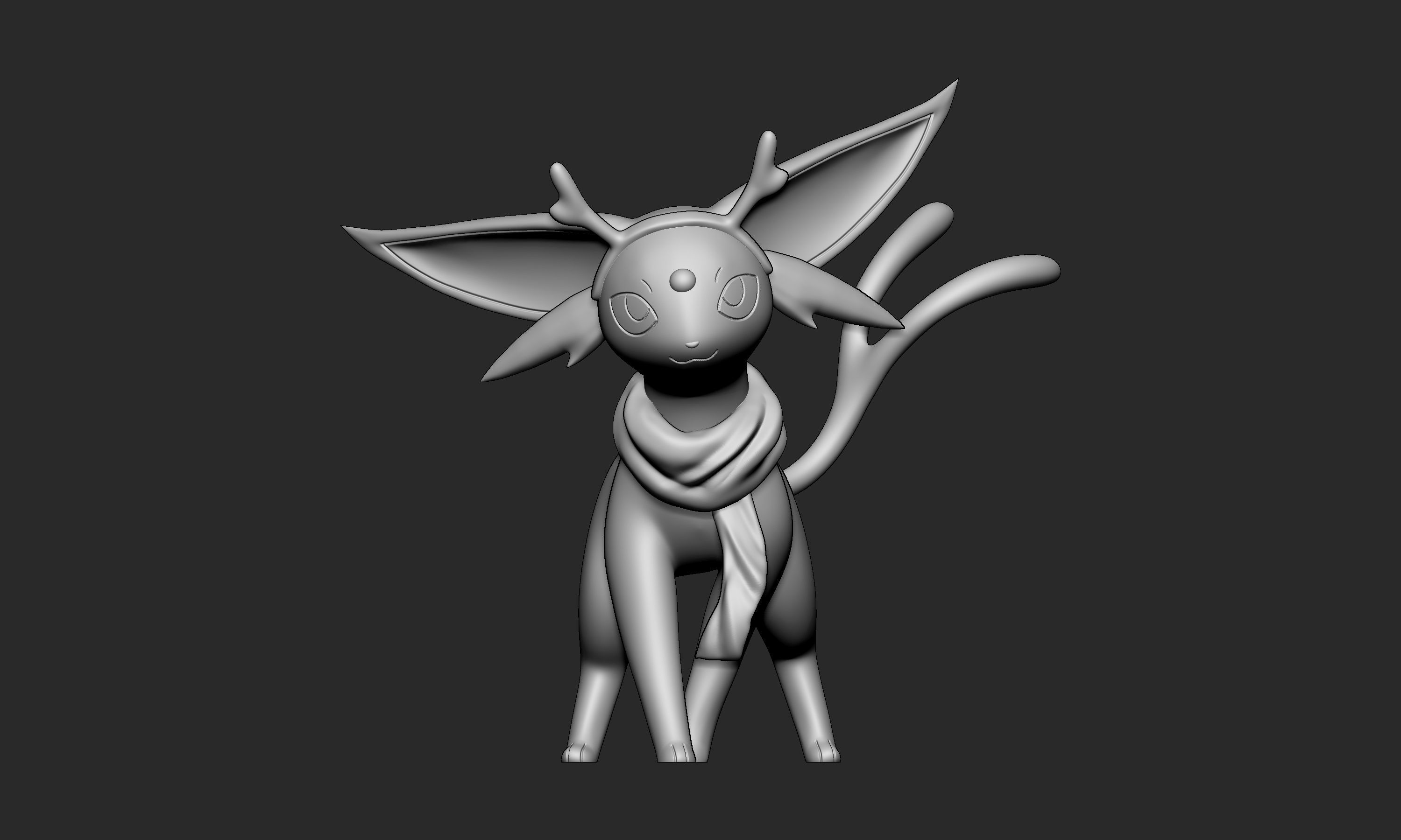 Pokemon - Christmas Espeon 3D model 3D printable | CGTrader