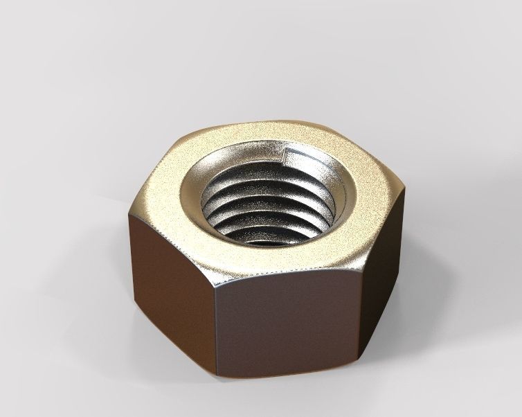 M22 Hex Nut 3D model 3D printable | CGTrader